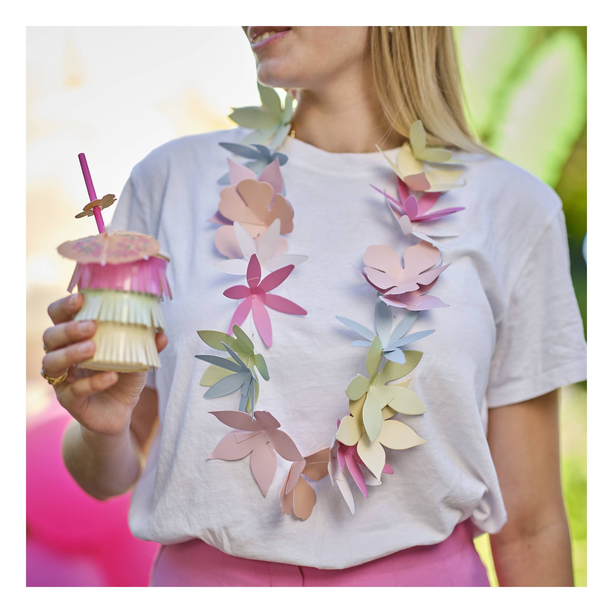 Ginger Ray Tropical Paper Flower Garland | Hobbycraft