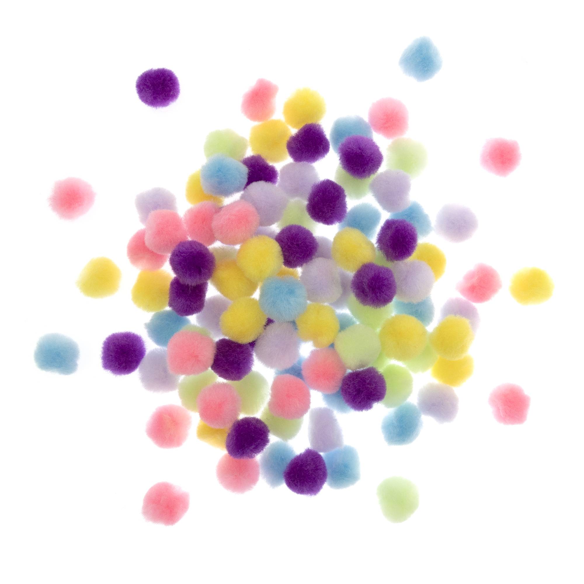 Pastel Pom Poms 2cm 100 Pack | Hobbycraft