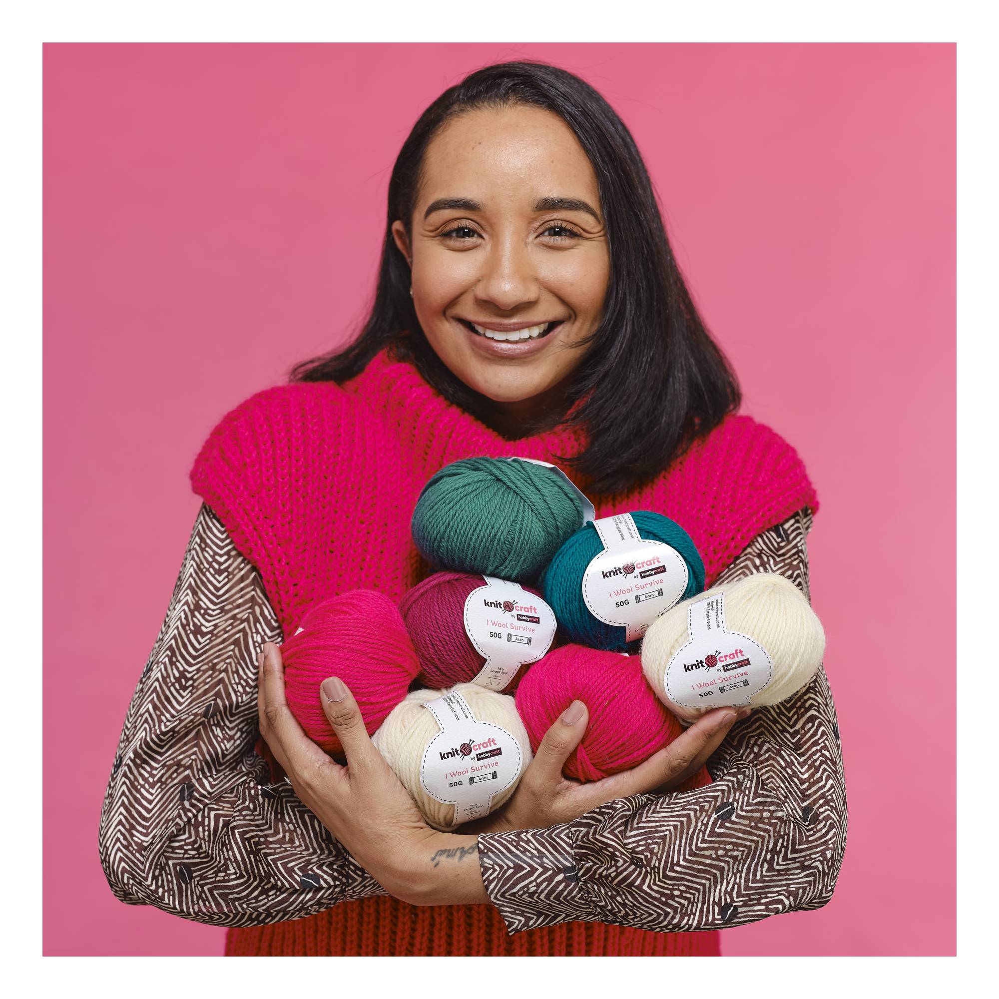 Knitcraft Berry I Wool Survive Yarn 50g | Hobbycraft