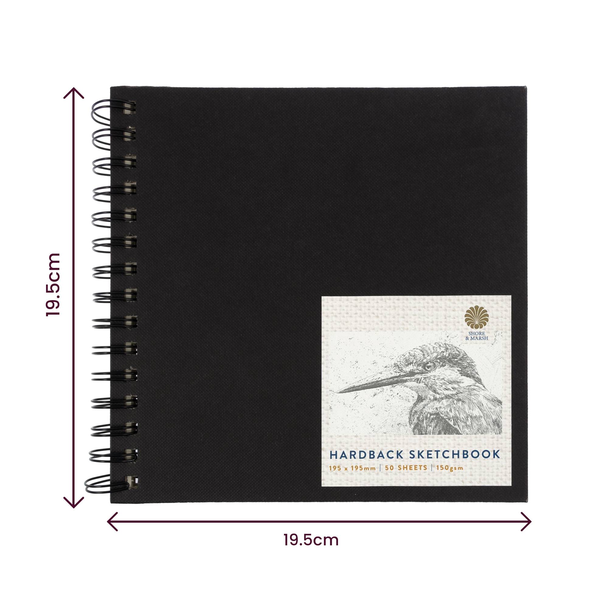 Shore & Marsh Square Hardback Sketchbook 50 Sheets | Hobbycraft