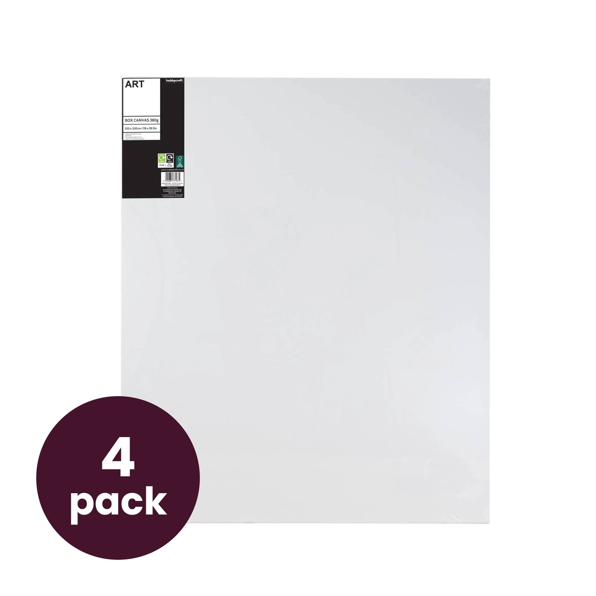 Box Canvas 150cm x 100cm 4 Pack Bundle | Hobbycraft