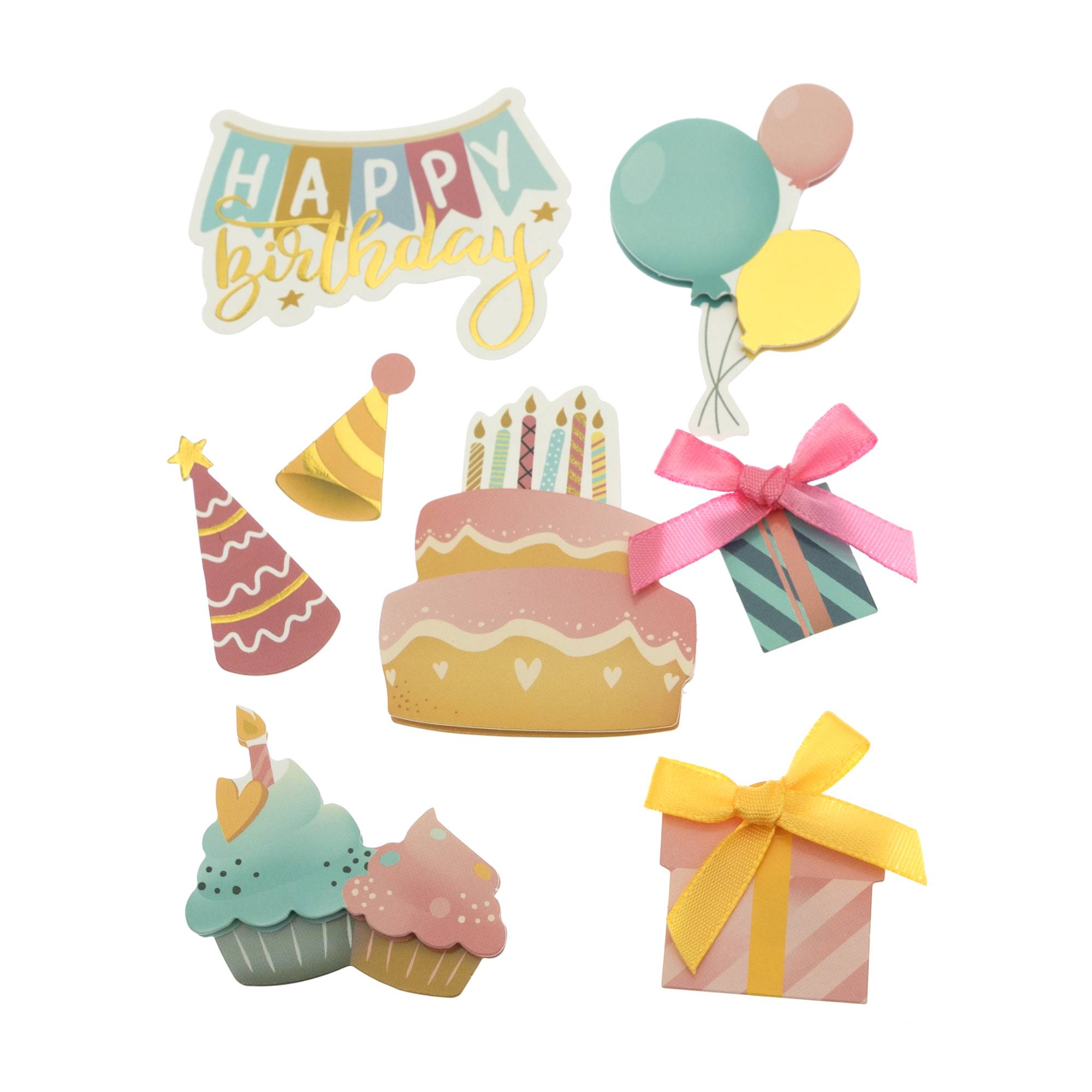Birthday Balloon Card Toppers 8 Pack | Hobbycraft