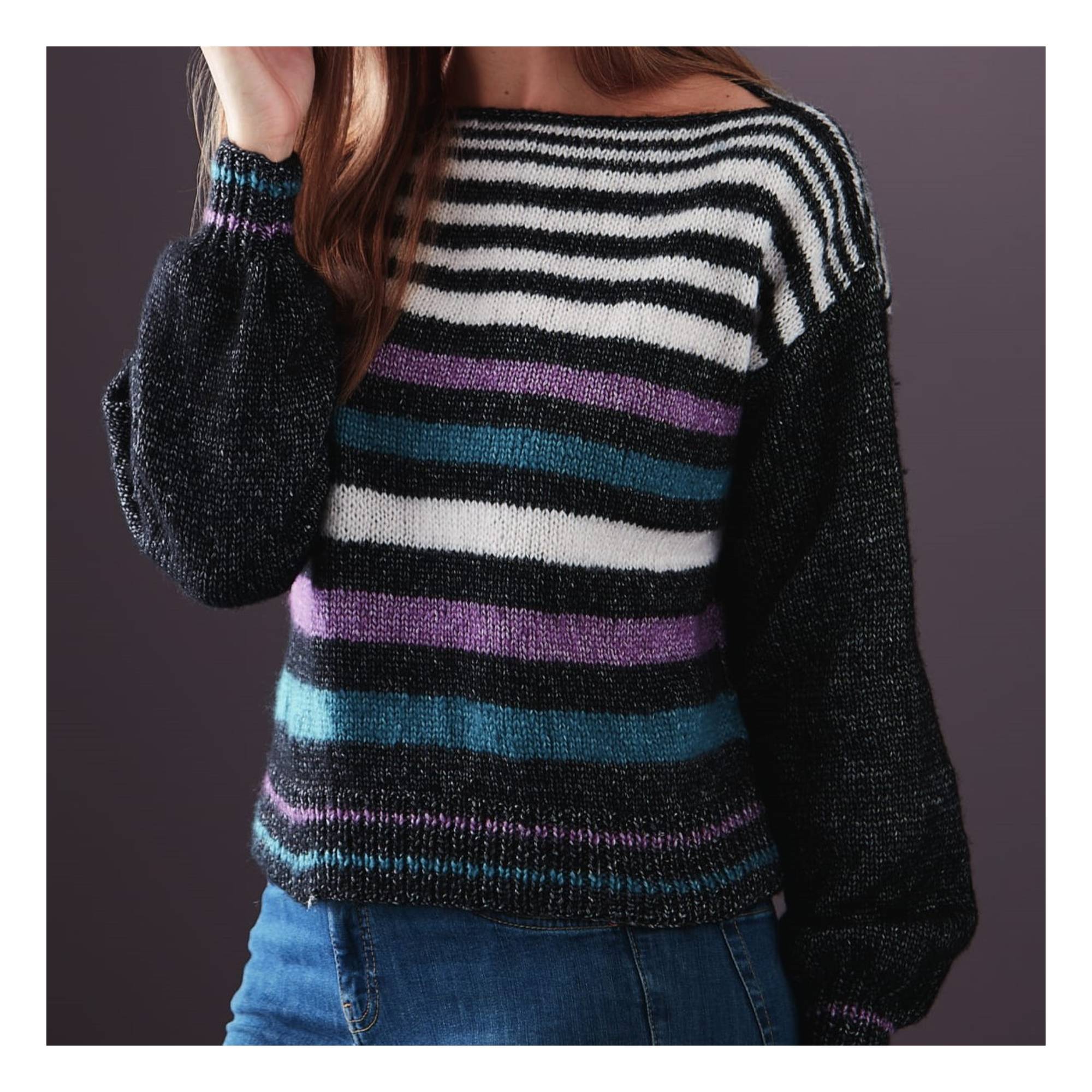 Knitcraft Colour Block Jumper Digital Pattern 0126 | Hobbycraft