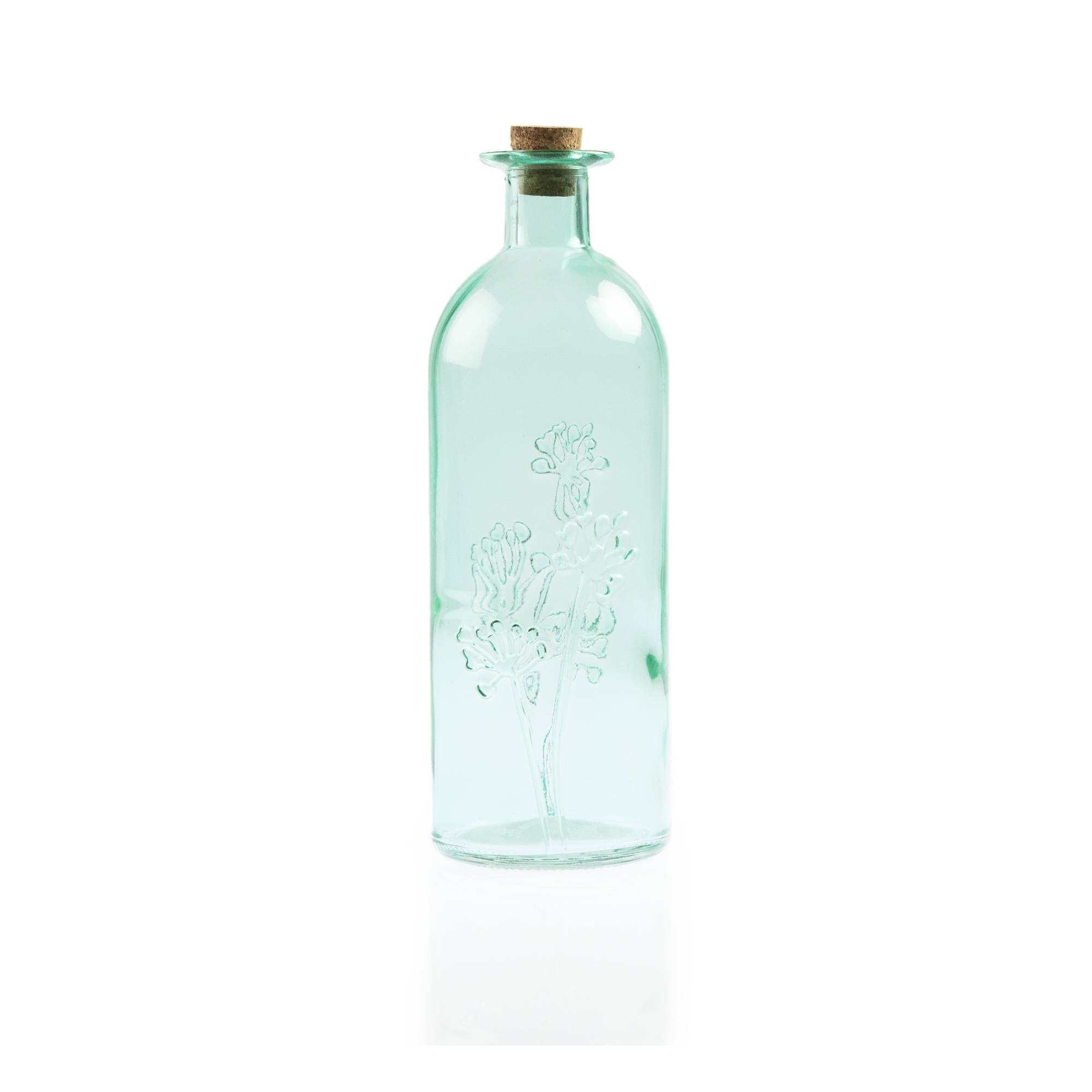 Green Floral Glass Bottle 500ml | Hobbycraft