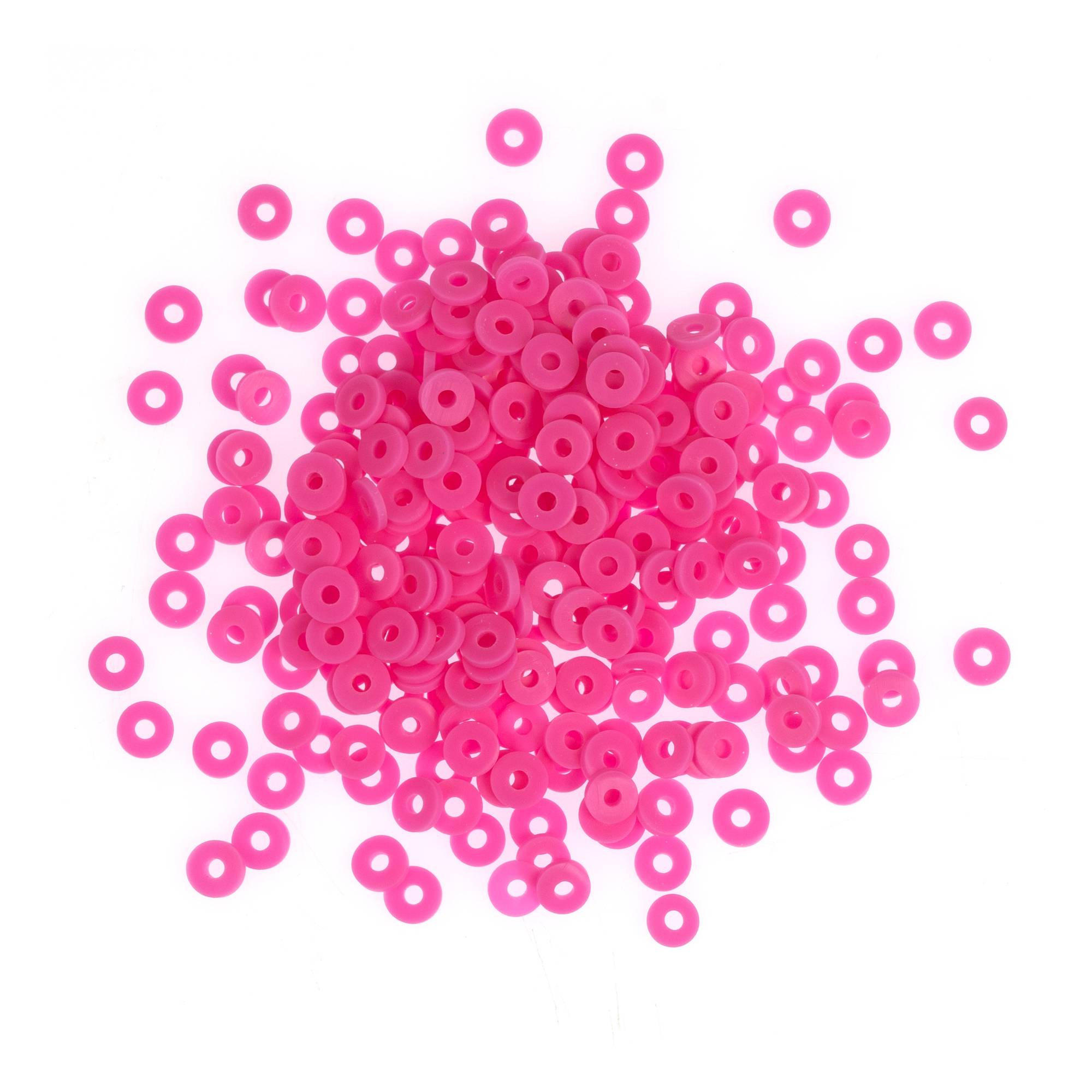 Bright Pink Clay Beads 6mm 12g | Hobbycraft
