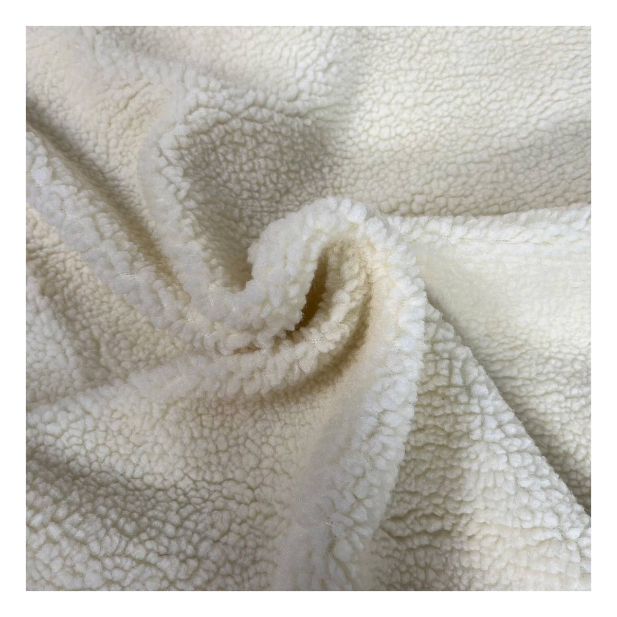 Cream Faux Sheepskin Sherpa Fabric by the Metre | Hobbycraft