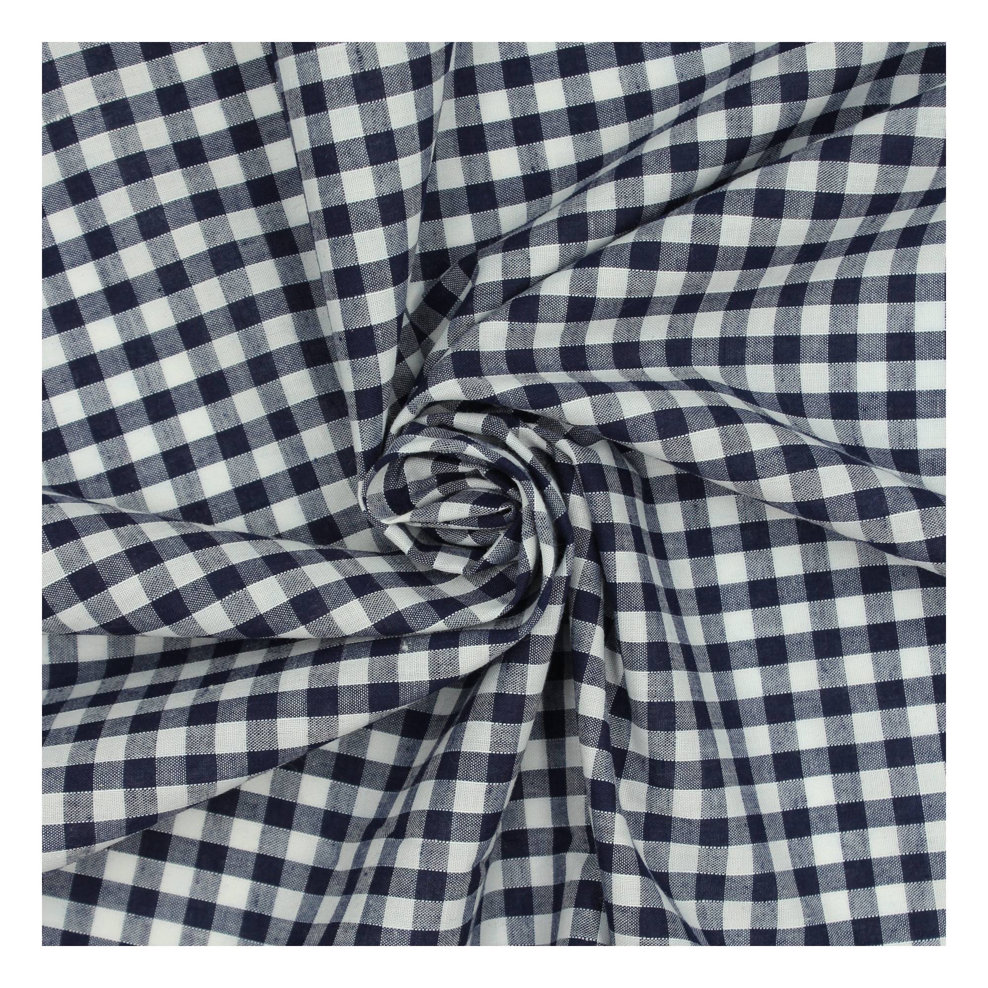 Navy 1/4 Gingham Fabric by the Metre | Hobbycraft