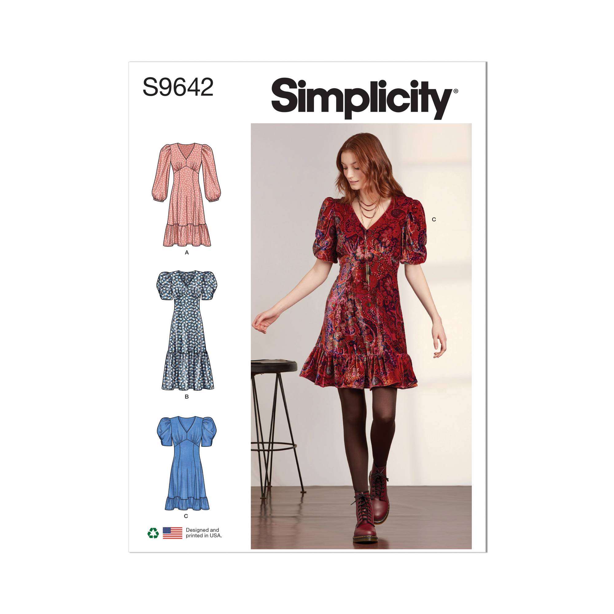 Simplicity Women's Dress Sewing Pattern S9642 (4-12) | Hobbycraft