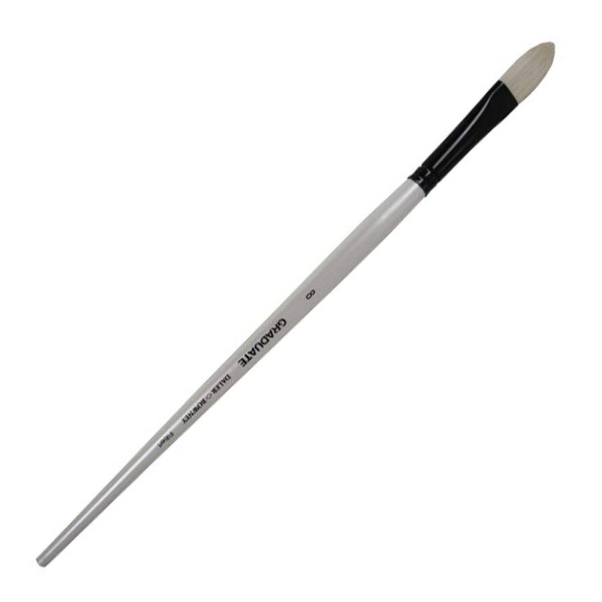 Daler-Rowney Long Handle Bristle Filbert Graduate Brush Size 8 White ...