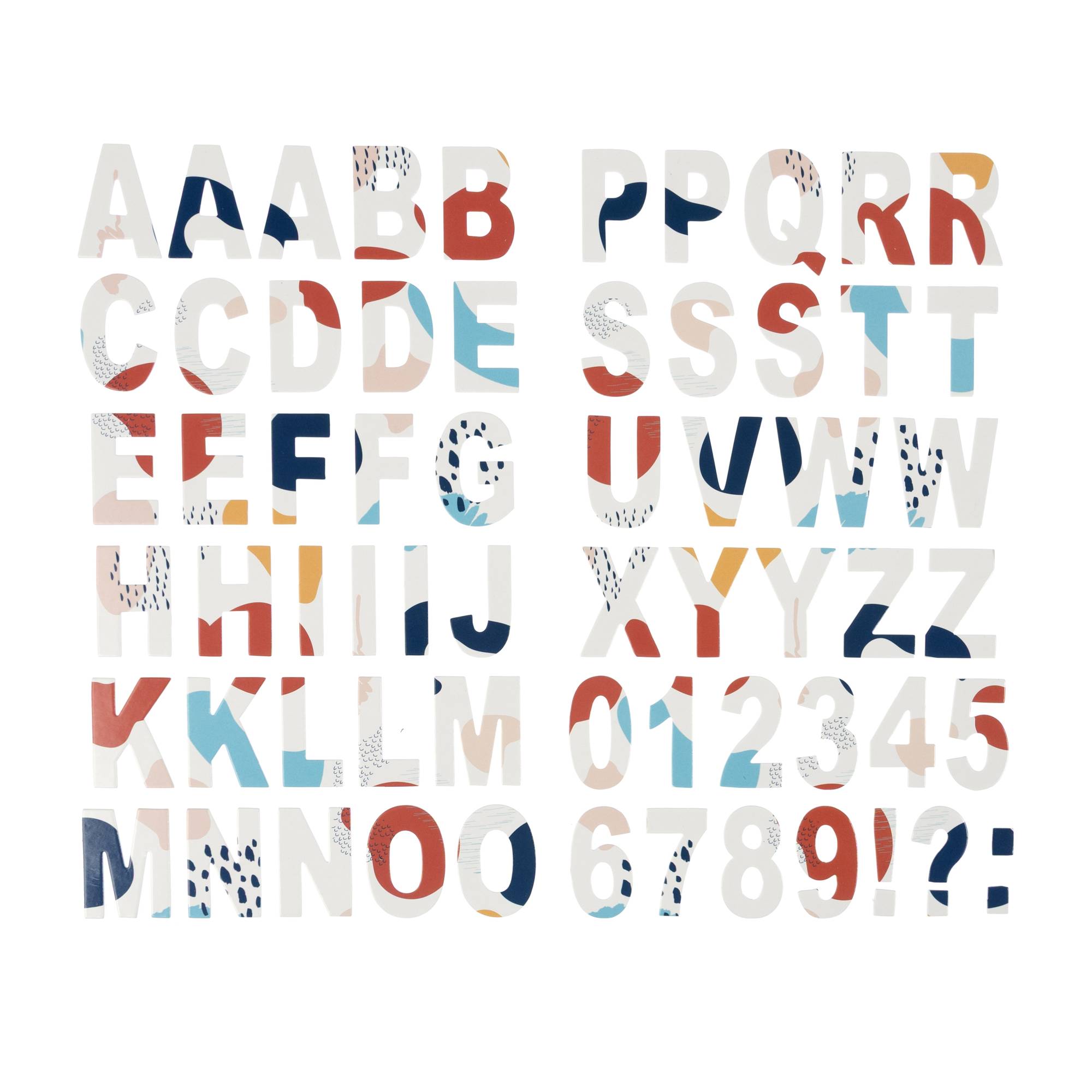 Abstract Chipboard Alphabet Stickers | Hobbycraft