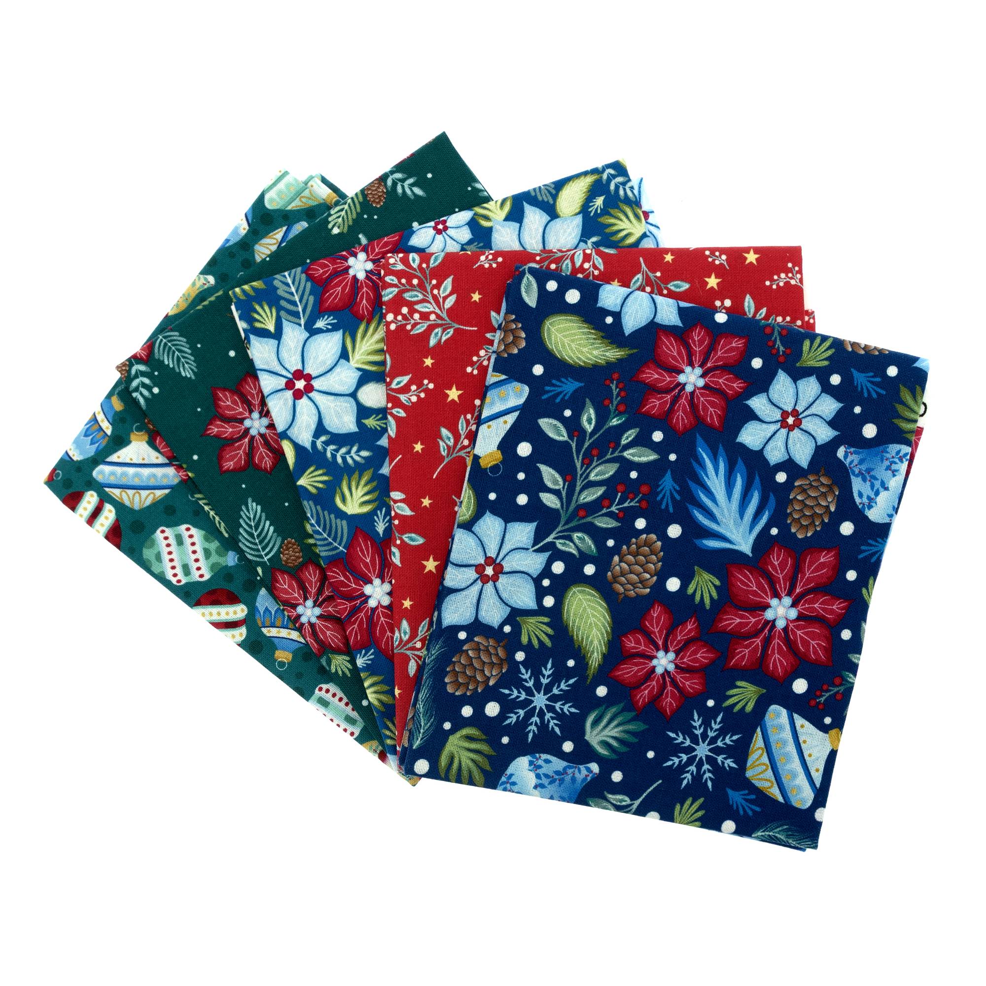 Jewelled Christmas Fat Quarters 5 Pack | Hobbycraft