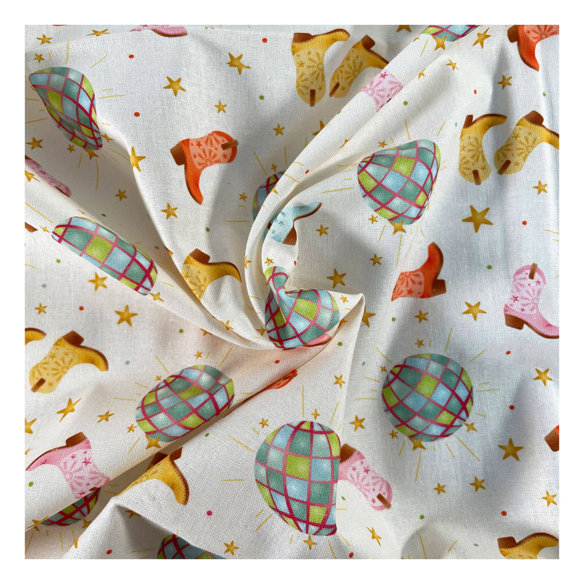 Disco Boots Cotton Fabric by the Metre | Hobbycraft