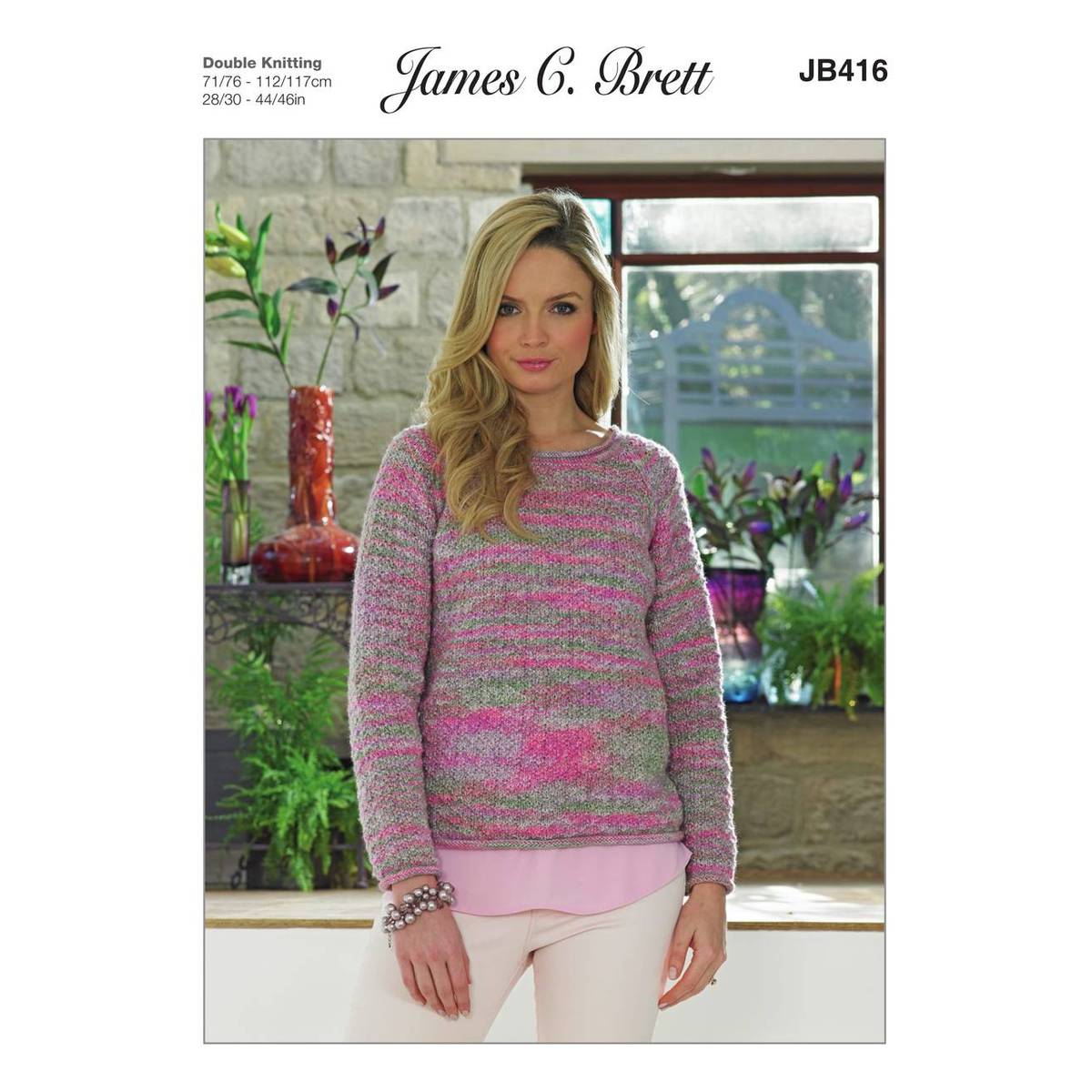 James C Brett DK Ladies Sweater Pattern JB415 | Hobbycraft