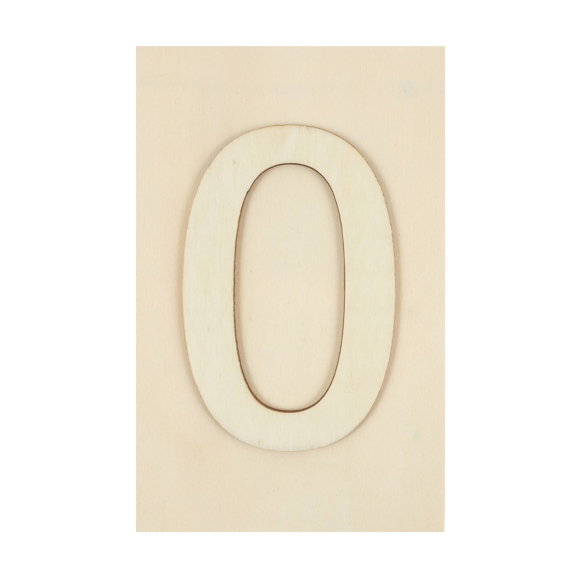 Wooden Number 0 Plaque 10cm x 15cm | Hobbycraft