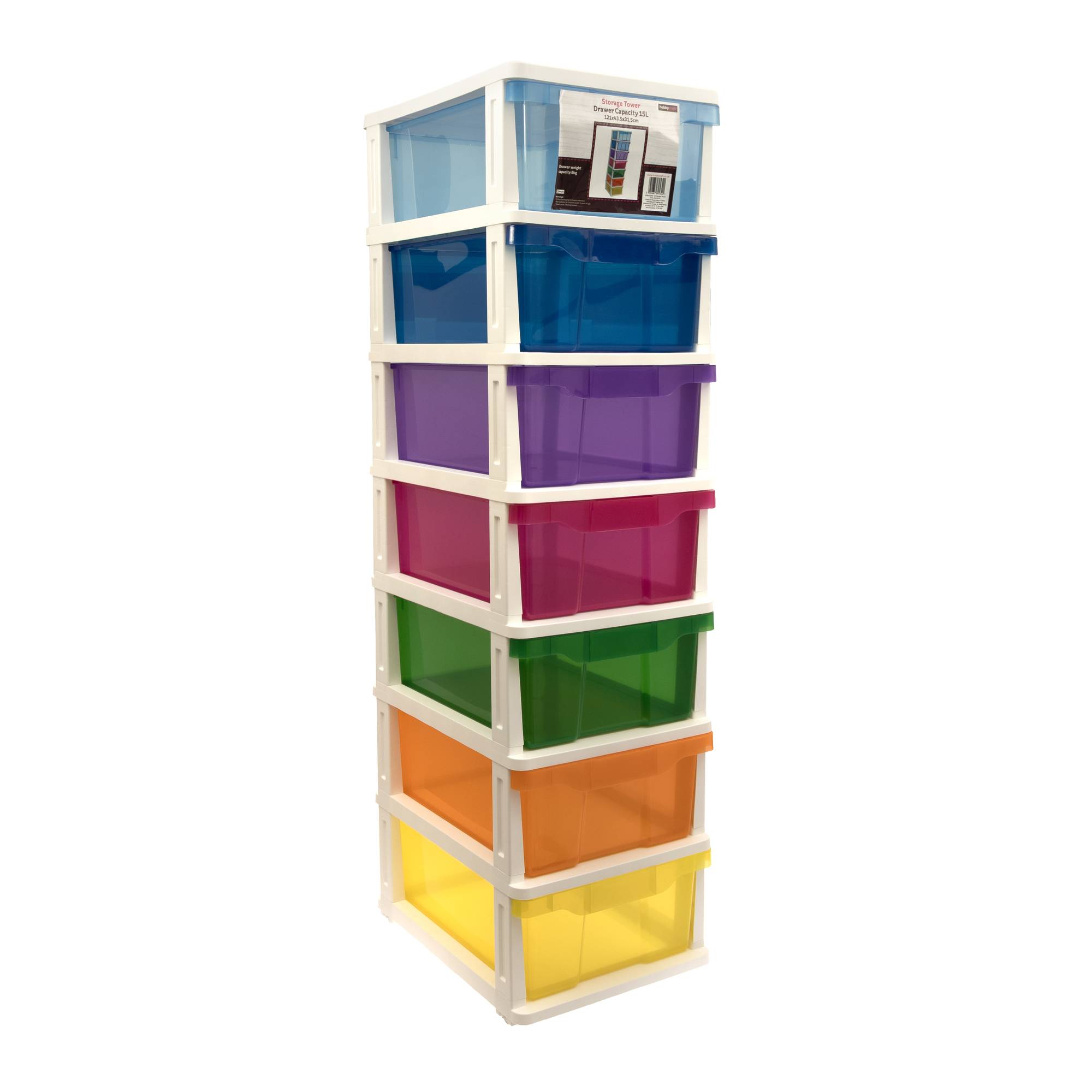 Multicolour Storage Tower 7 Drawers | Hobbycraft