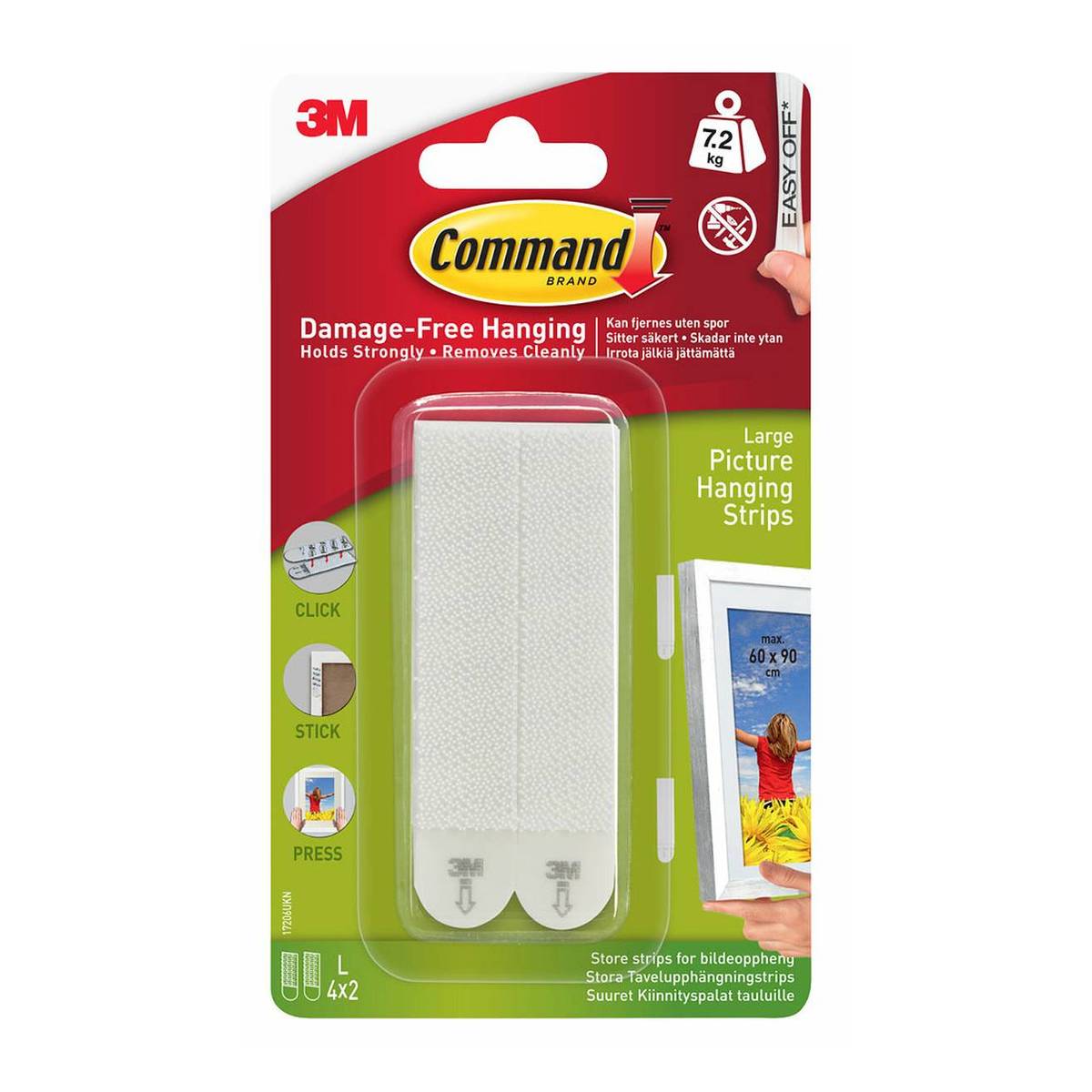 Command Large Picture Hanging Strips 4 Pieces | Hobbycraft