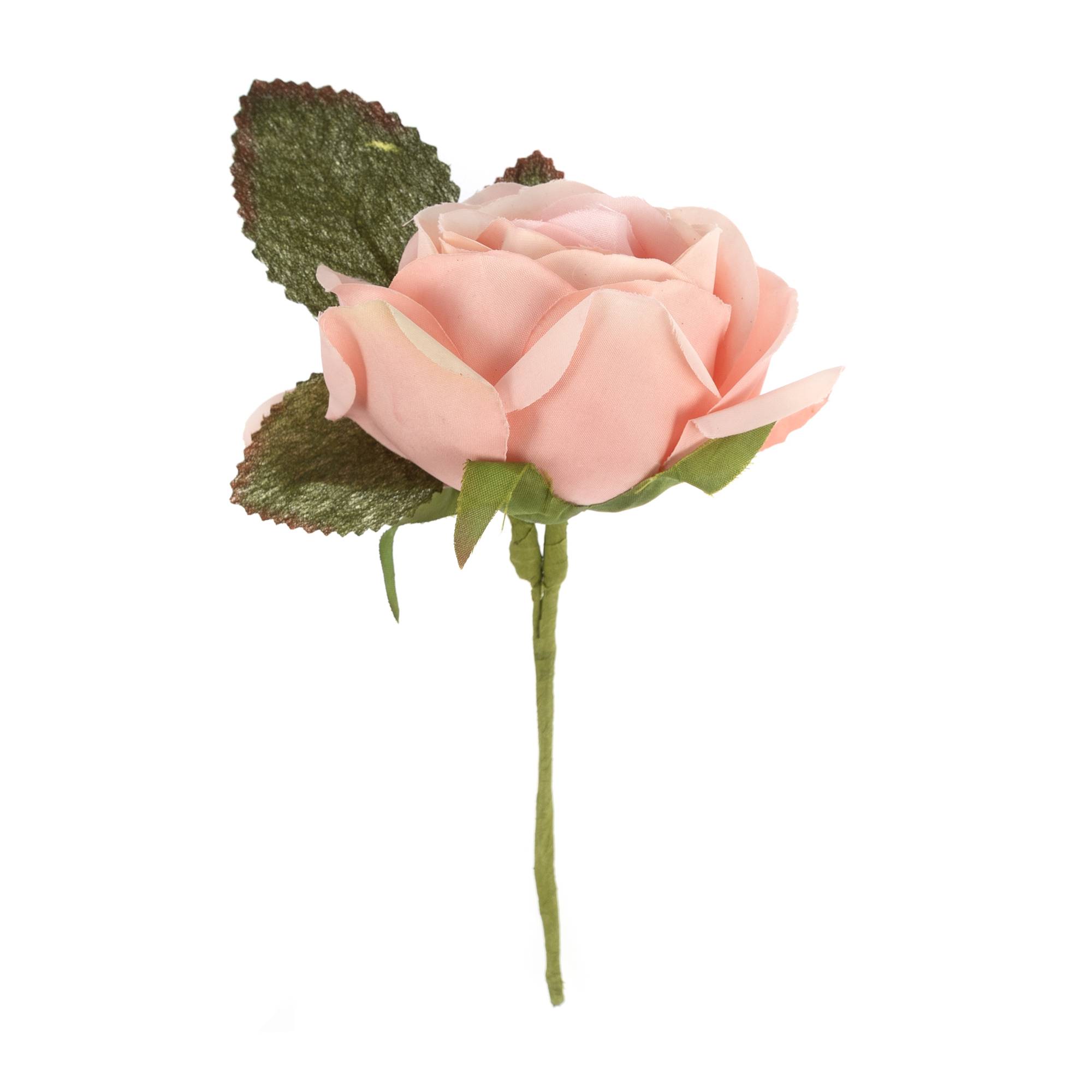 Tiny Single Pink Rose Pink Single Stem Rose Flower No5a Interiors