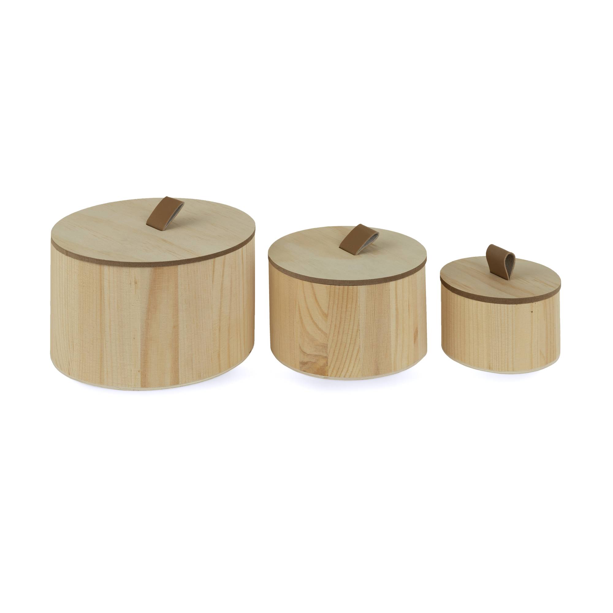 Wooden Circular Nesting Boxes Set 3 Pieces | Hobbycraft