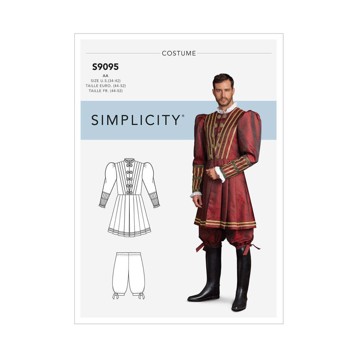Simplicity Men’s Costume Sewing Pattern S9095 (BB 44-52) | Hobbycraft