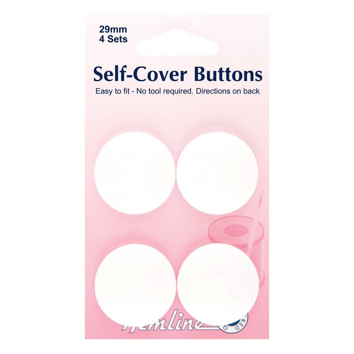 Hemline Self-Cover Buttons 29mm 4 Pack | Hobbycraft