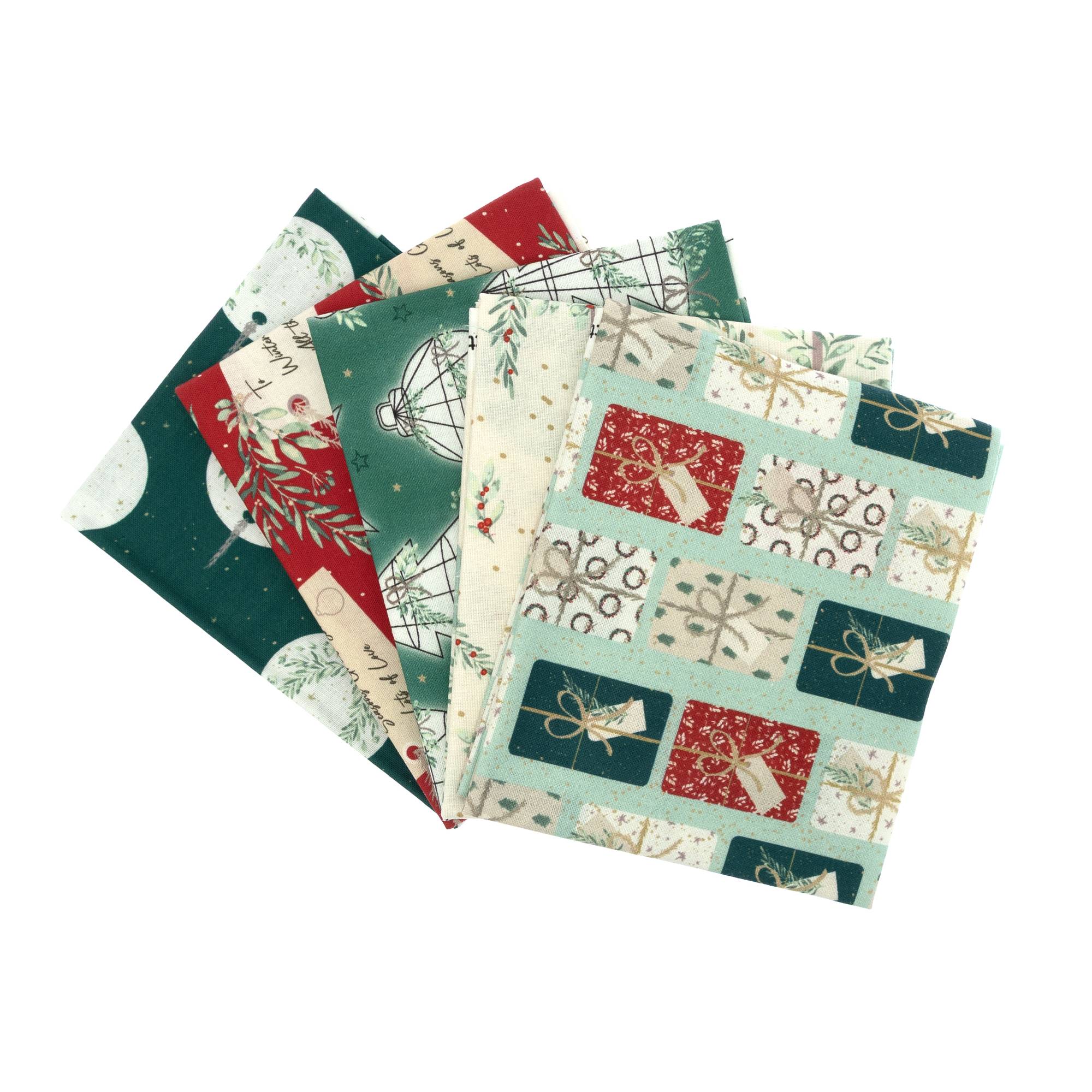 Christmas Foliage Fat Quarters 5 Pack | Hobbycraft
