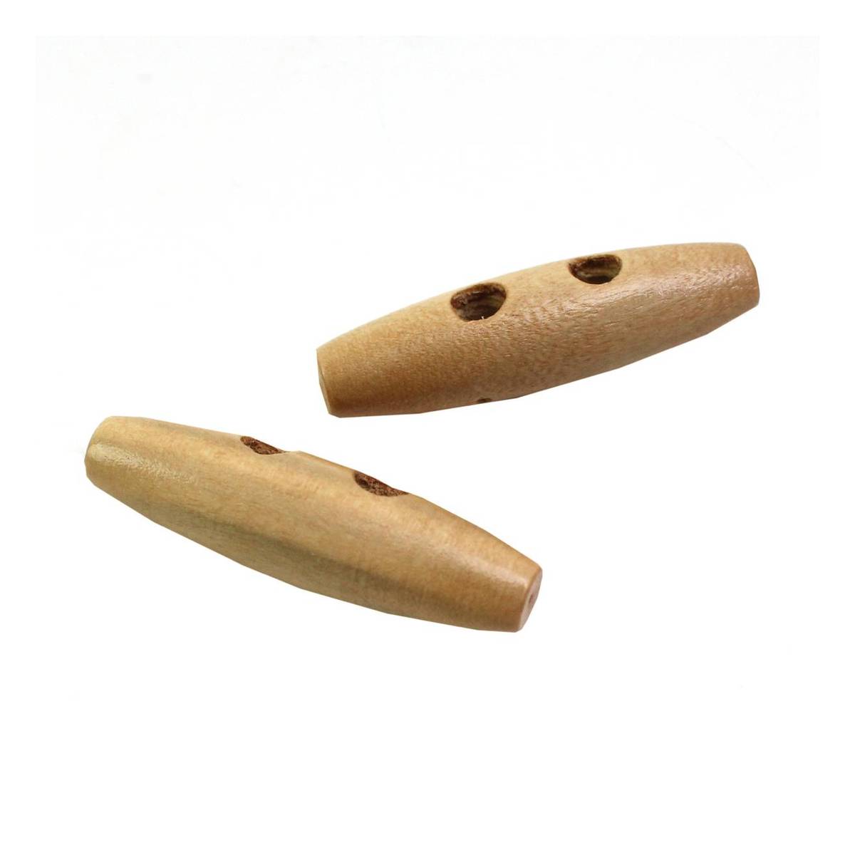 Hemline Natural Wooden Toggles 50mm 2 Pack | Hobbycraft
