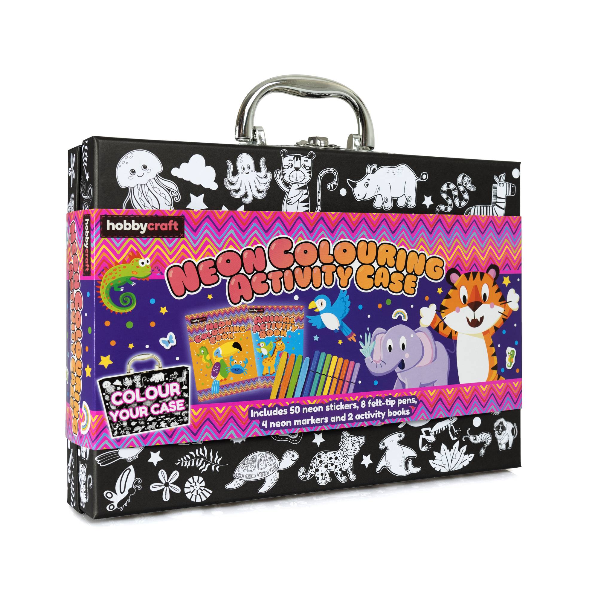 Neon Colouring Activity Case | Hobbycraft