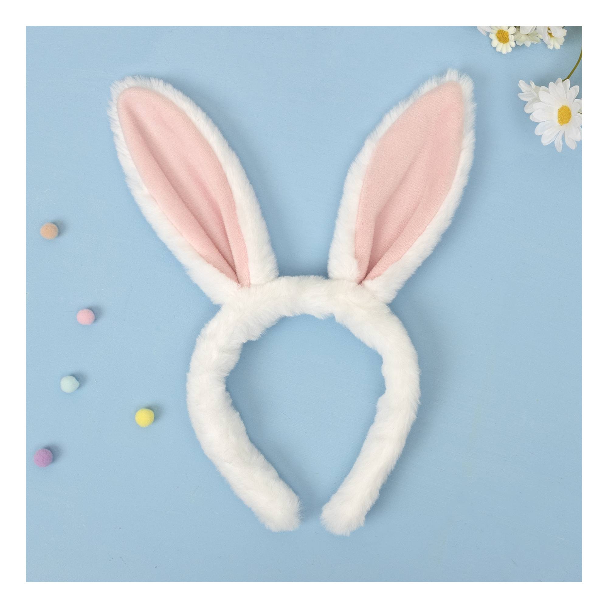 White and Pink Bunny Ears Headband | Hobbycraft