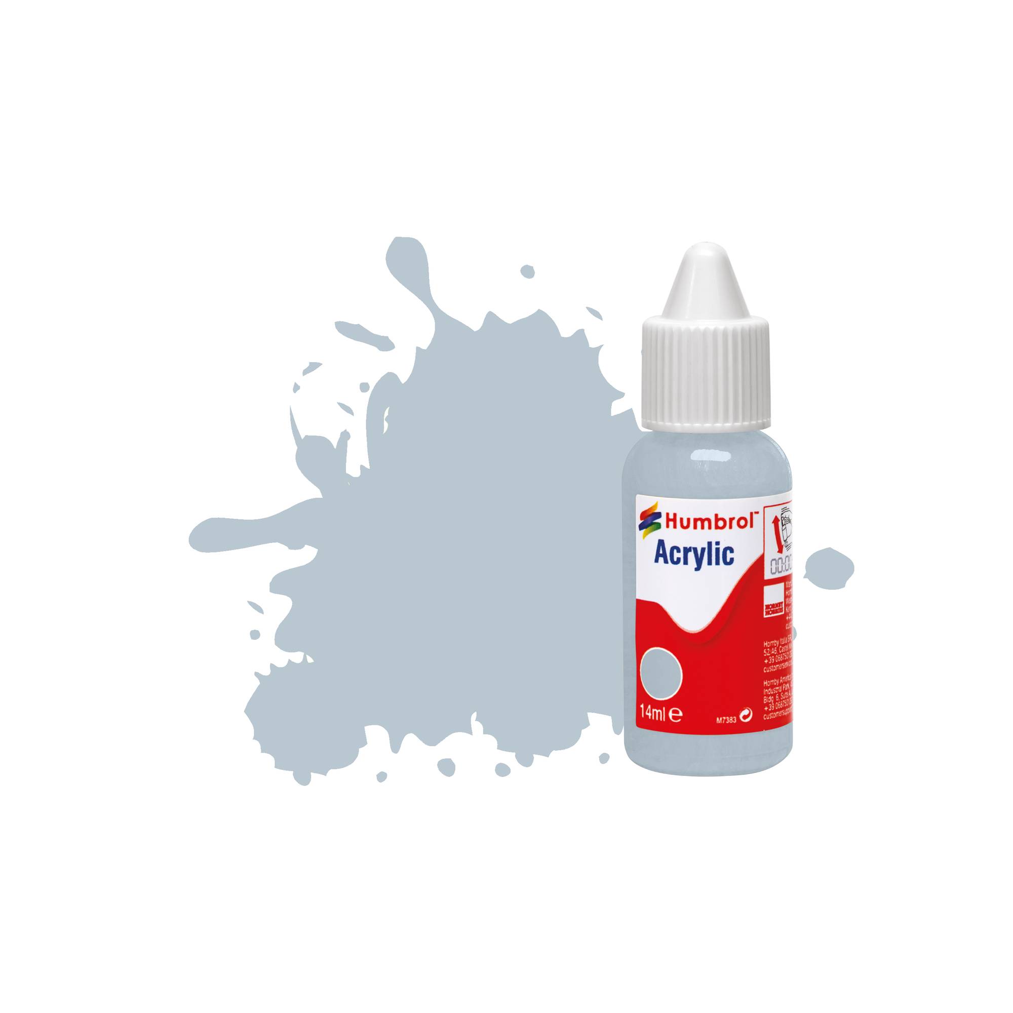Humbrol 127 US Ghost Grey Satin Acrylic Paint Dropper 14ml | Hobbycraft