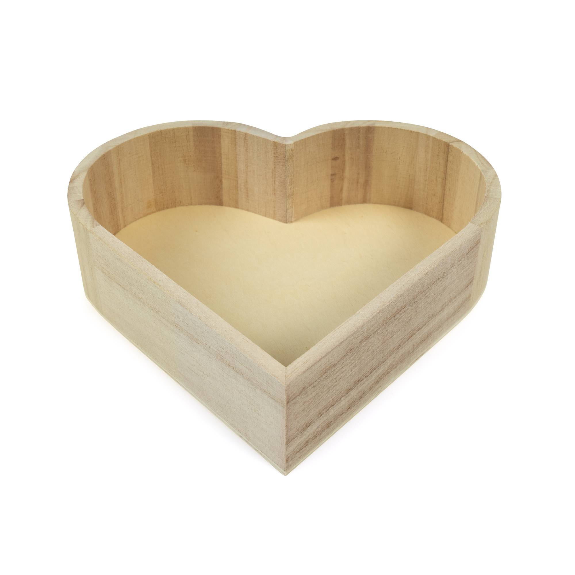 Wooden Heart Tray 20cm x 20cm x 5cm | Hobbycraft