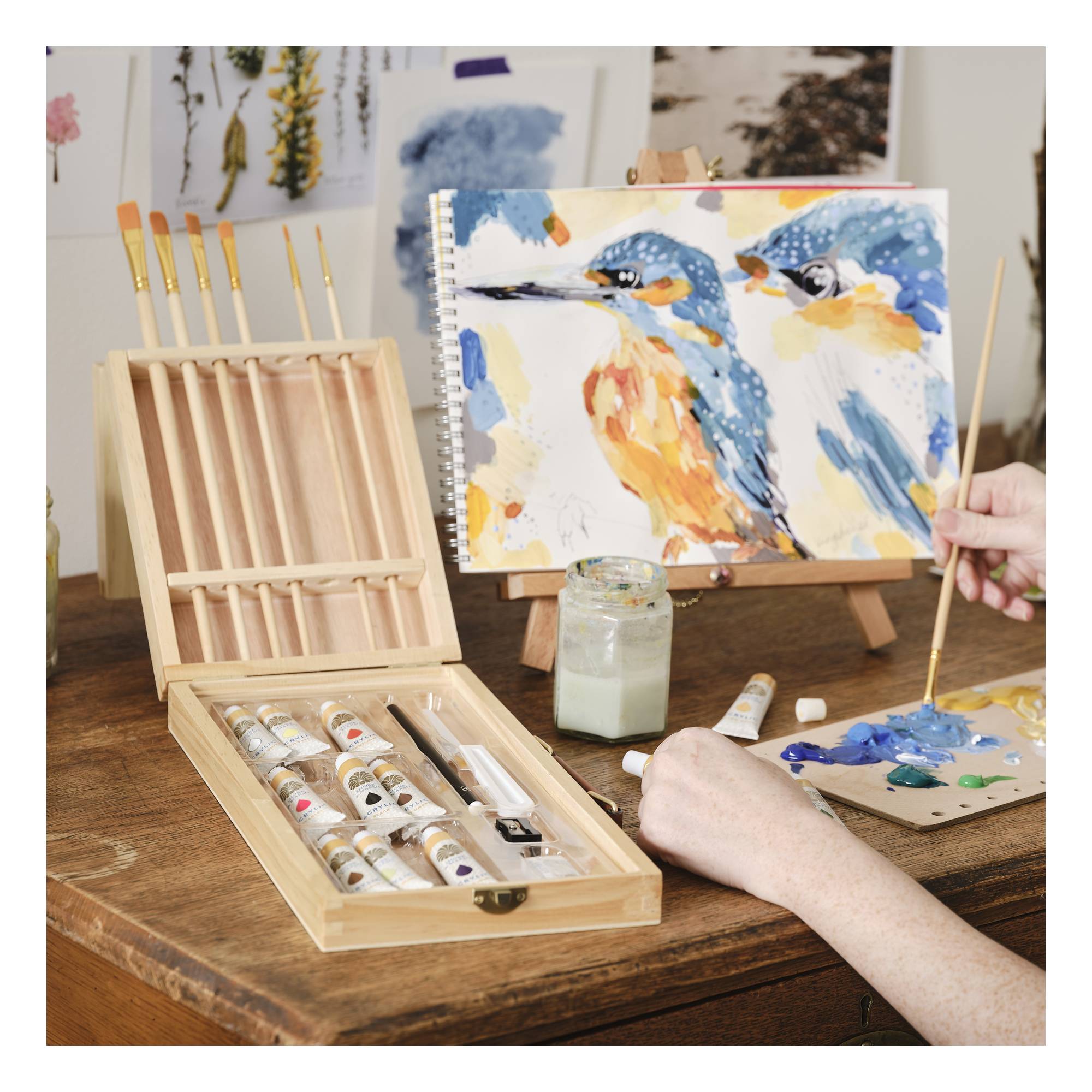Shore & Marsh Wooden Painting Set 25 Pieces | Hobbycraft