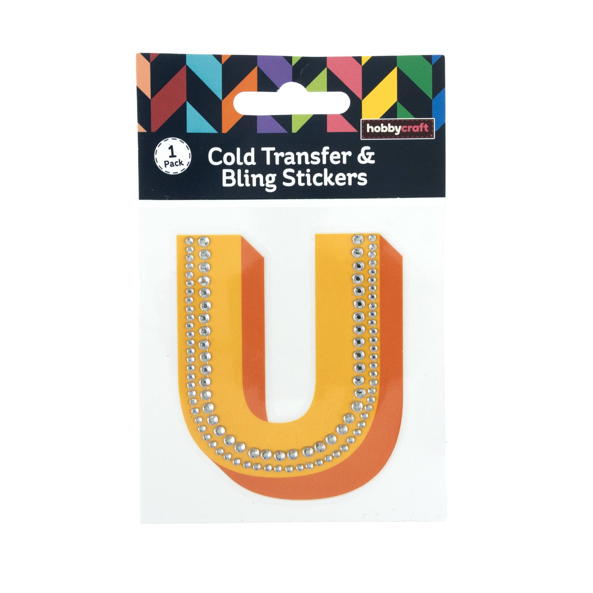 Cold Transfer and Bling Letter U Sticker Set | Hobbycraft