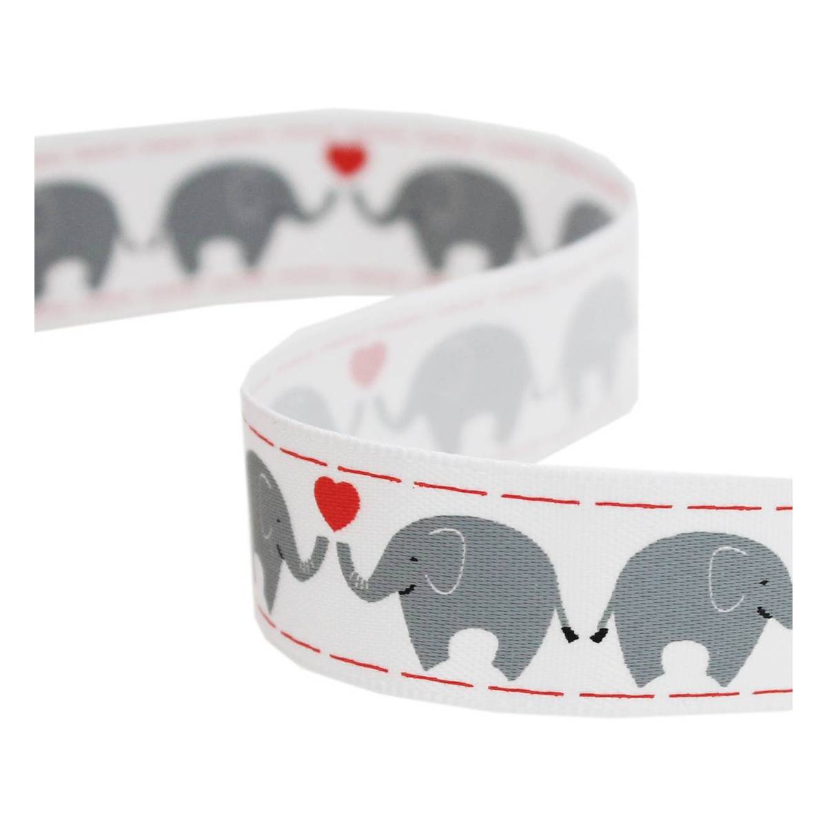 Kissing Elephant Satin Ribbon 16mm x 4m | Hobbycraft