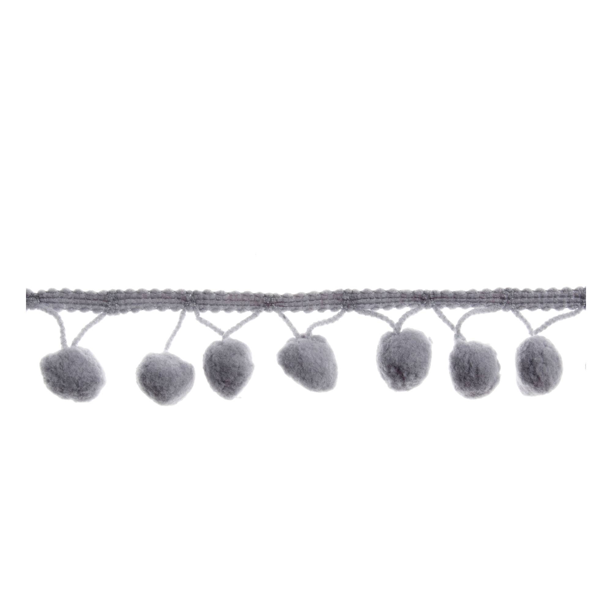 Grey 20mm Pom Pom Trim by the Metre | Hobbycraft