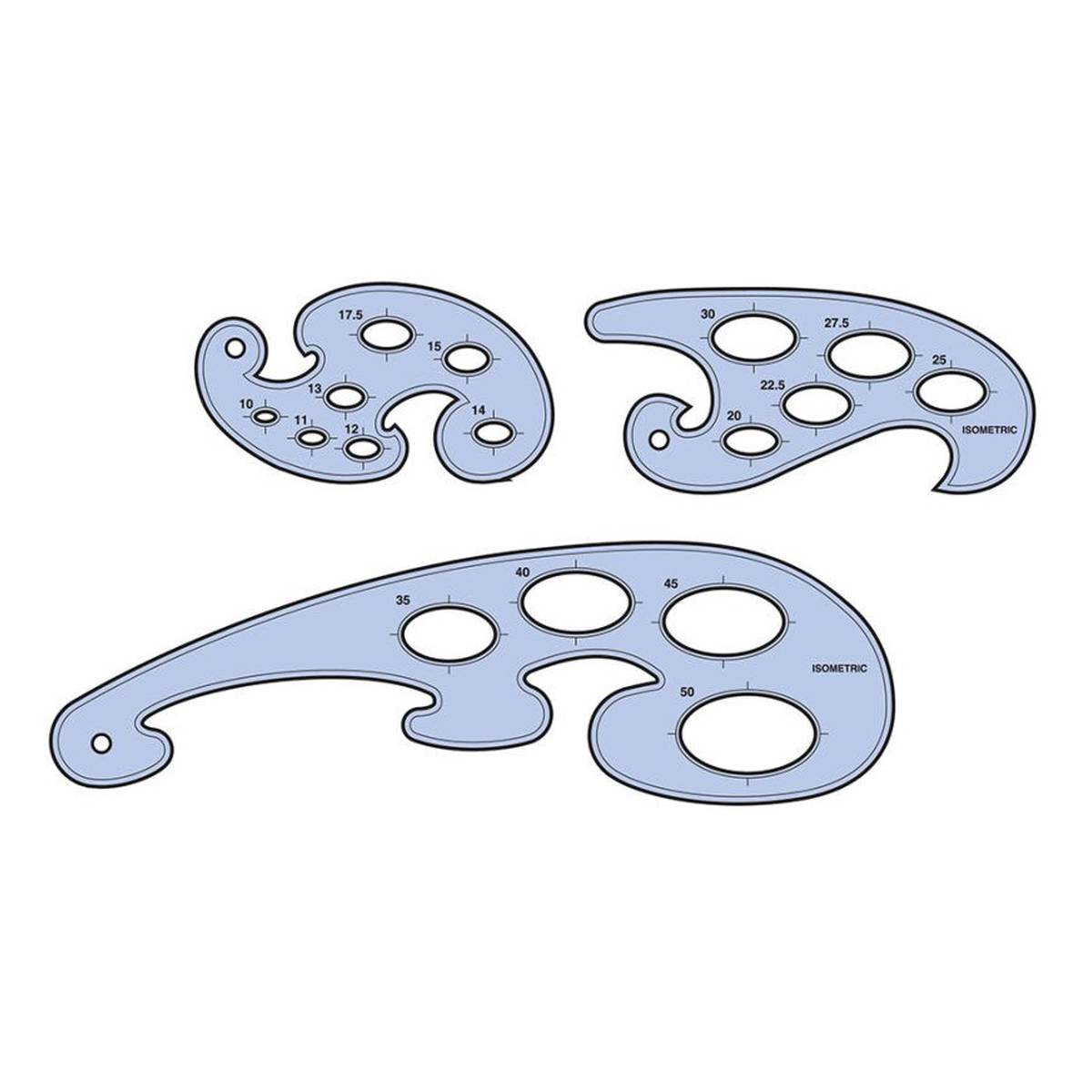 Helix French Curve Templates 3 Pieces | Hobbycraft