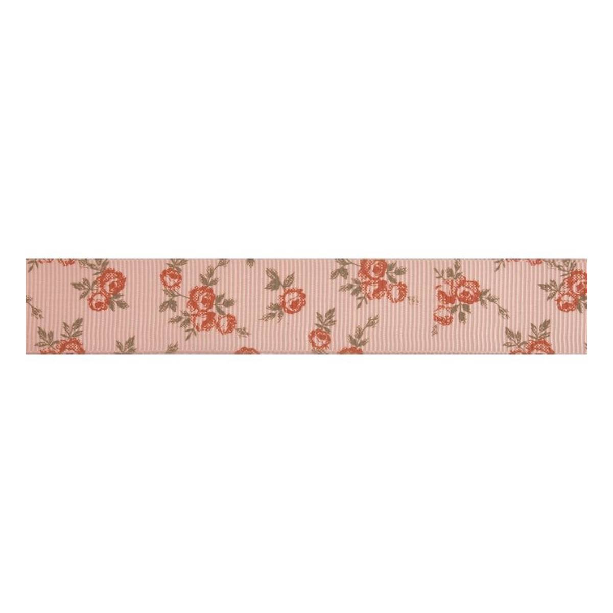 Pink Berry Cotton Ribbon 22mm x 5m | Hobbycraft