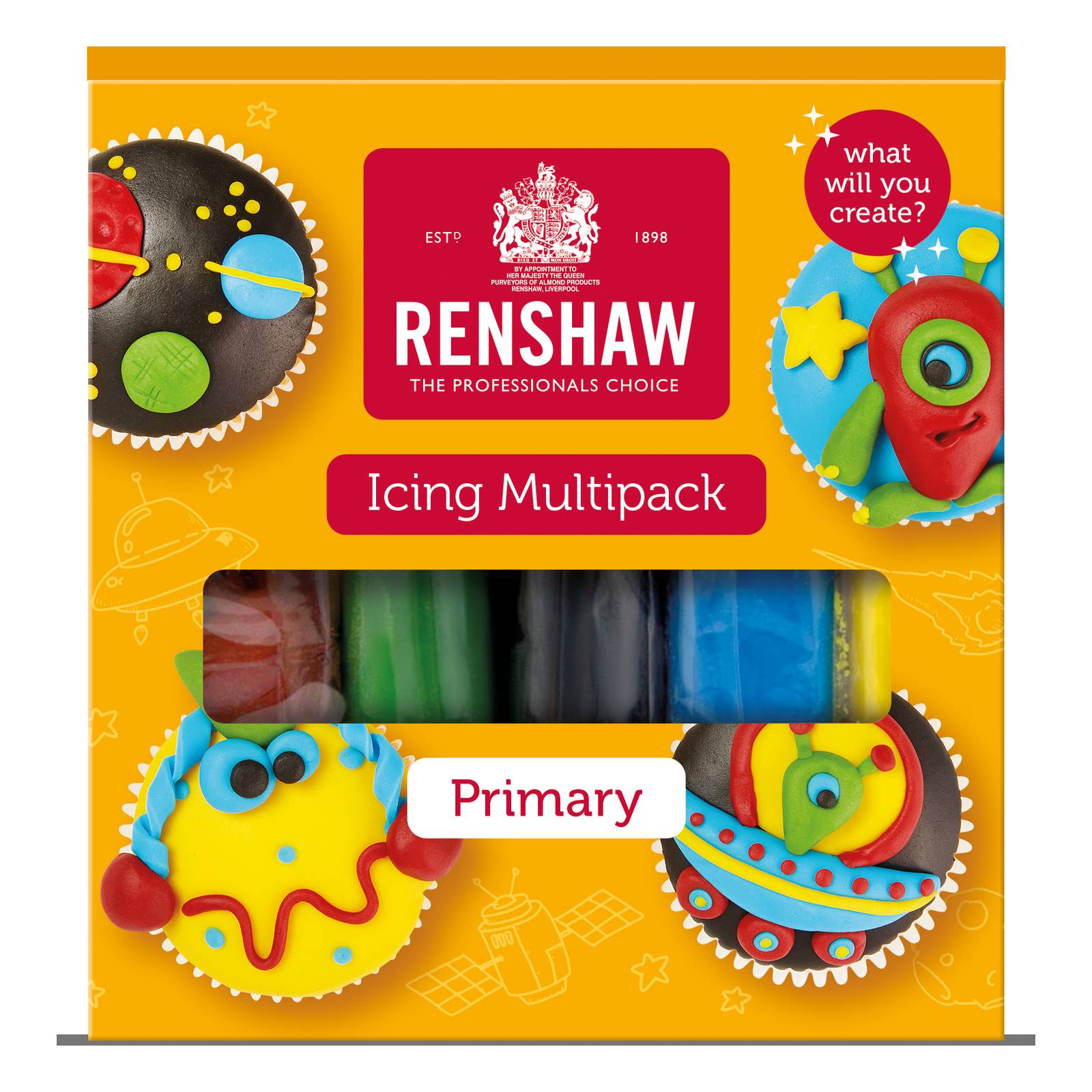 Renshaw Ready To Roll Primary Colours Icing | Hobbycraft