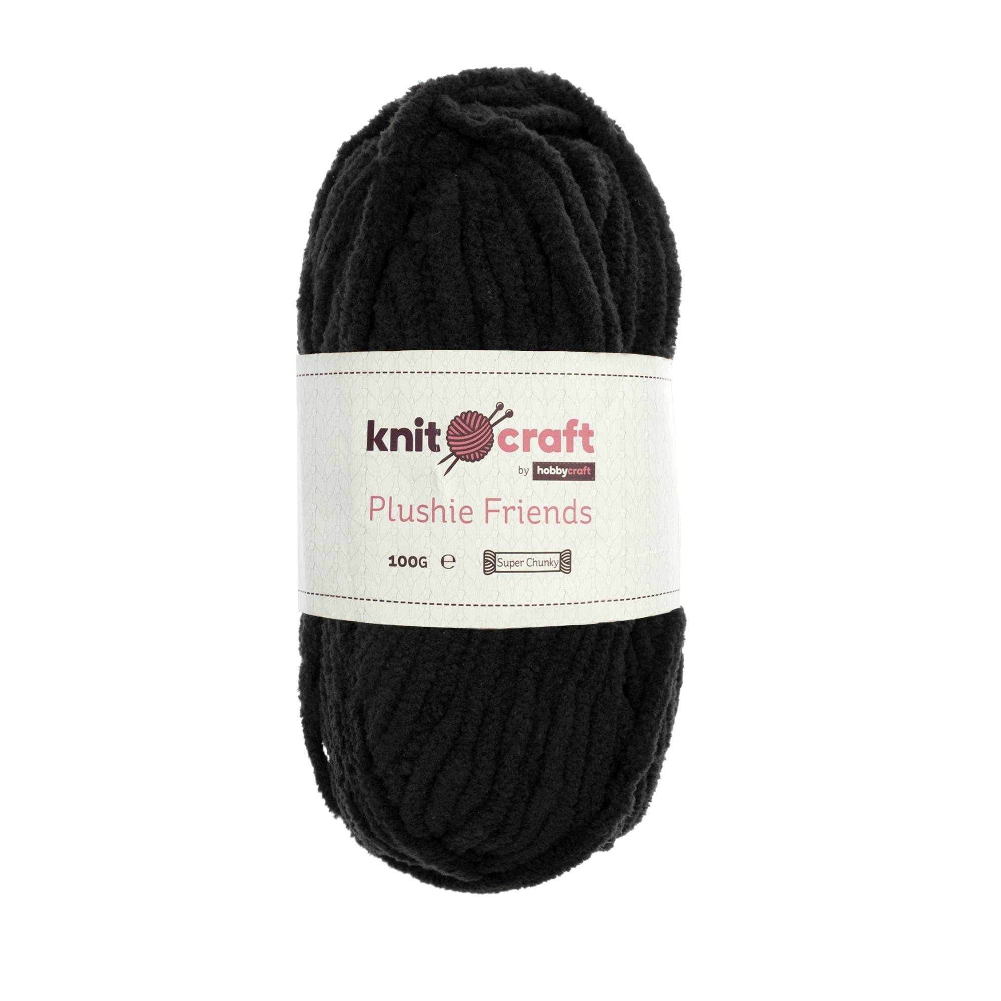Knitcraft Black Plushie Friends Yarn 100g | Hobbycraft