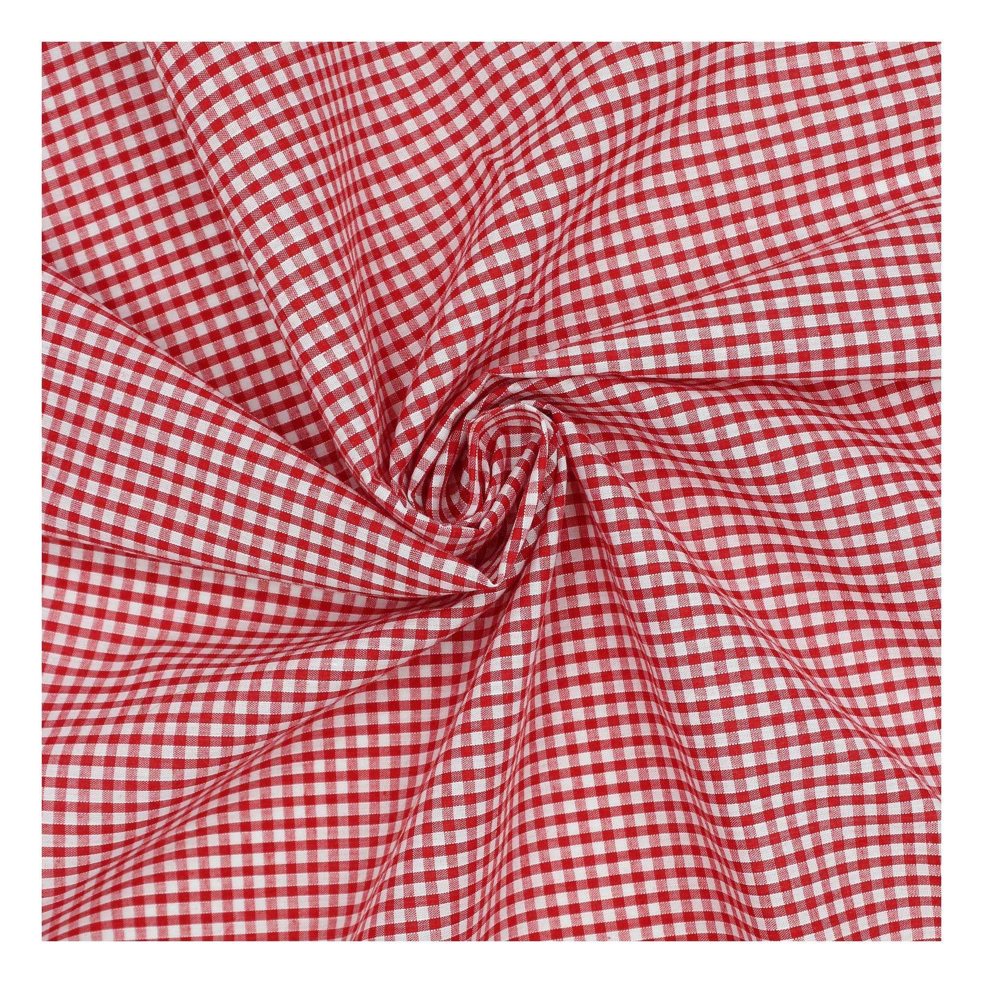 Red 1/8 Gingham Fabric by the Metre | Hobbycraft