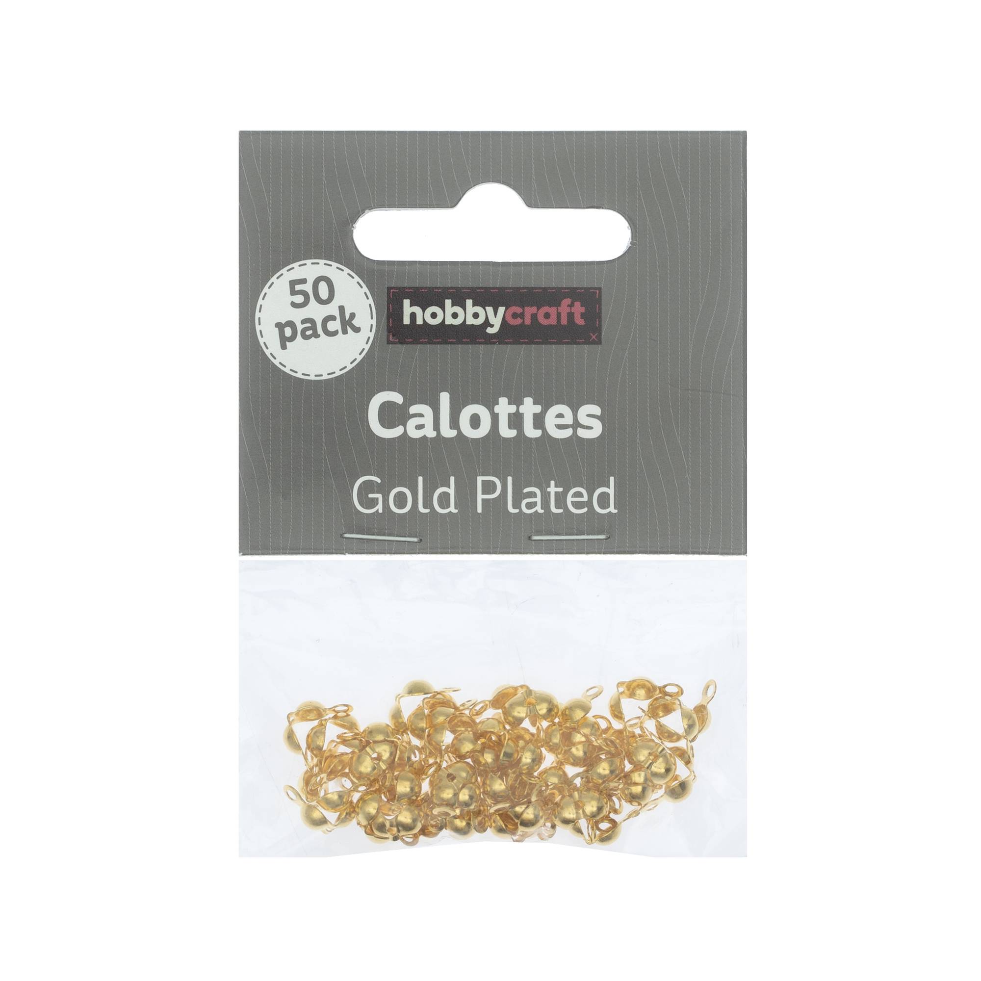 Gold Plated Midi Calottes 3mm 50 Pack | Hobbycraft