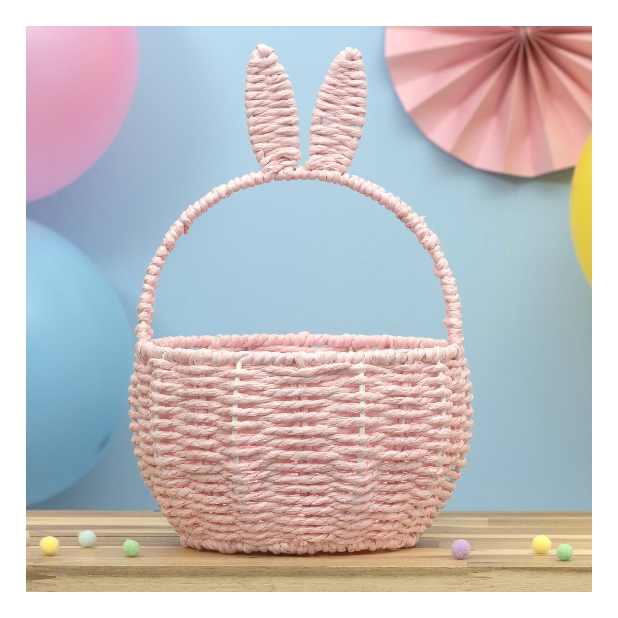 Pink Rope Easter Basket 28cm | Hobbycraft