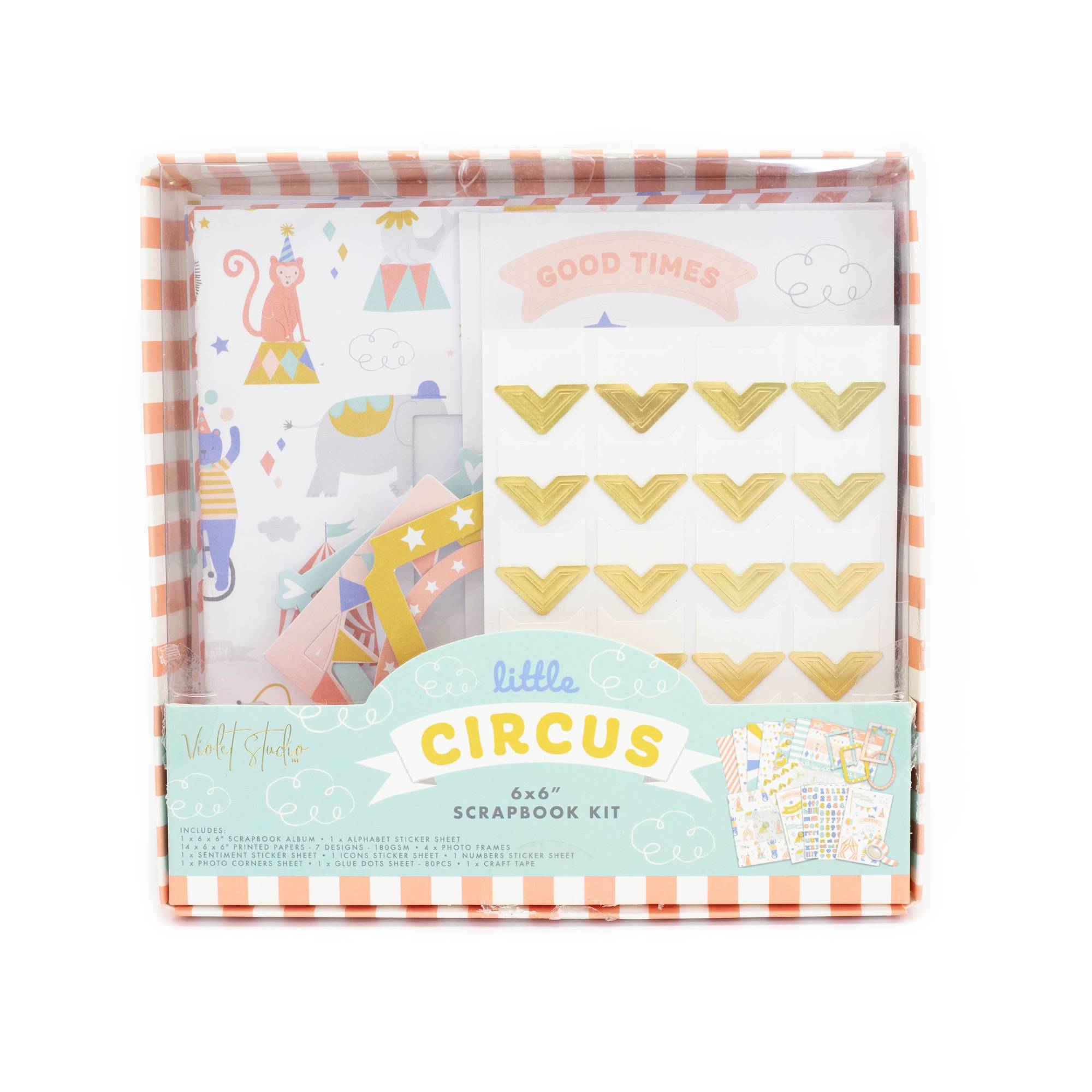 Violet Studio Little Circus Scrapbook Kit 6 x 6 Inches | Hobbycraft