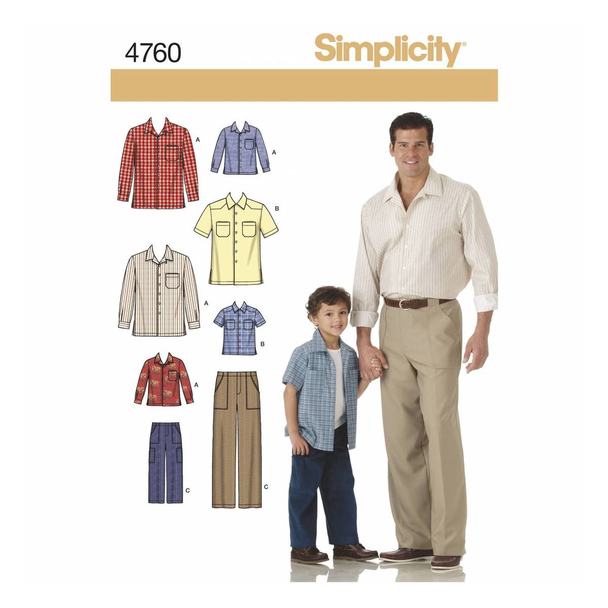 Simplicity Boys’ and Men’s Separates Sewing Pattern 4760 | Hobbycraft