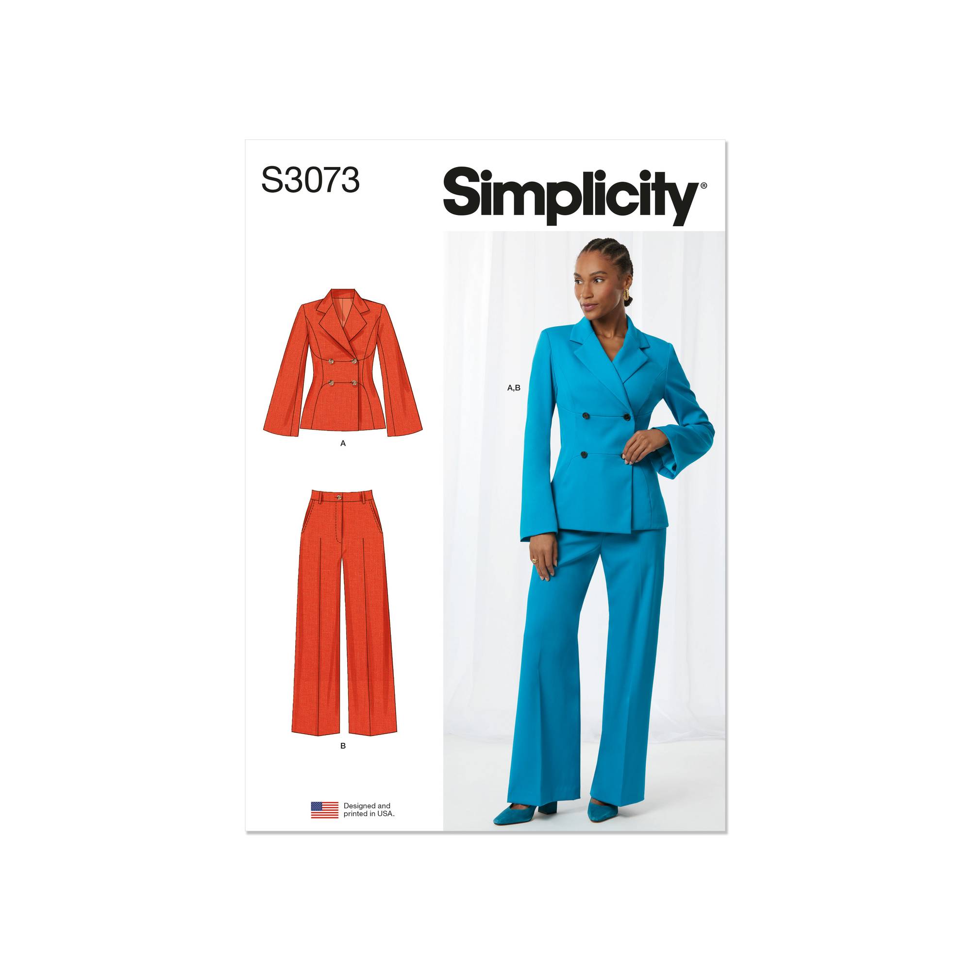 Simplicity Women’s Jacket and Trousers Sewing Pattern S3073 (20W-28W ...
