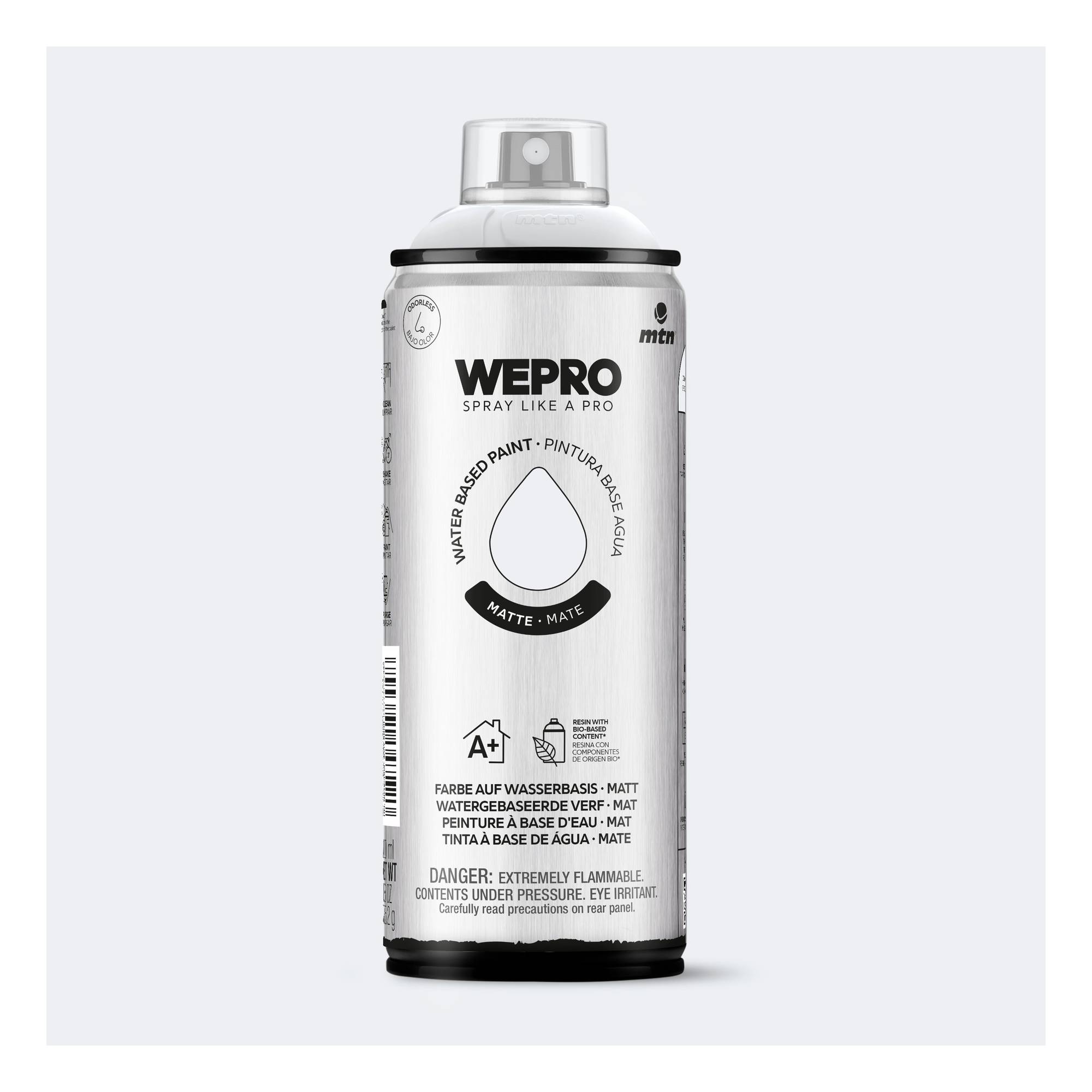 MTN WEPRO Dolomiti Grey Matte Water-Based Spray Paint 400ml | Hobbycraft