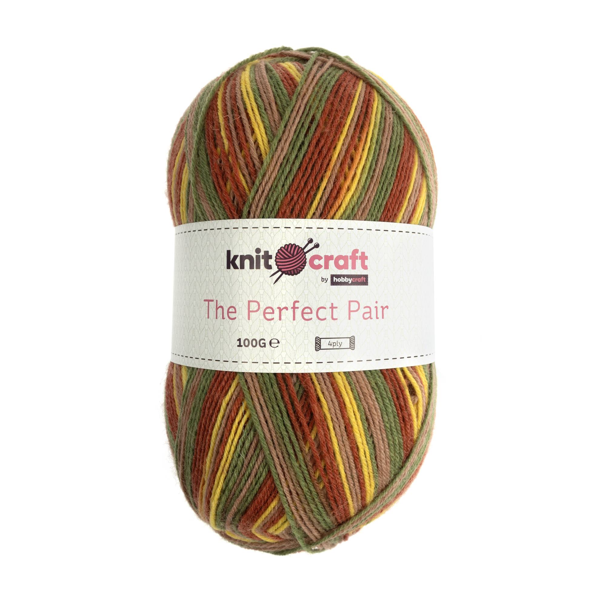Knitcraft Rust Stripe The Perfect Pair Yarn 100g | Hobbycraft