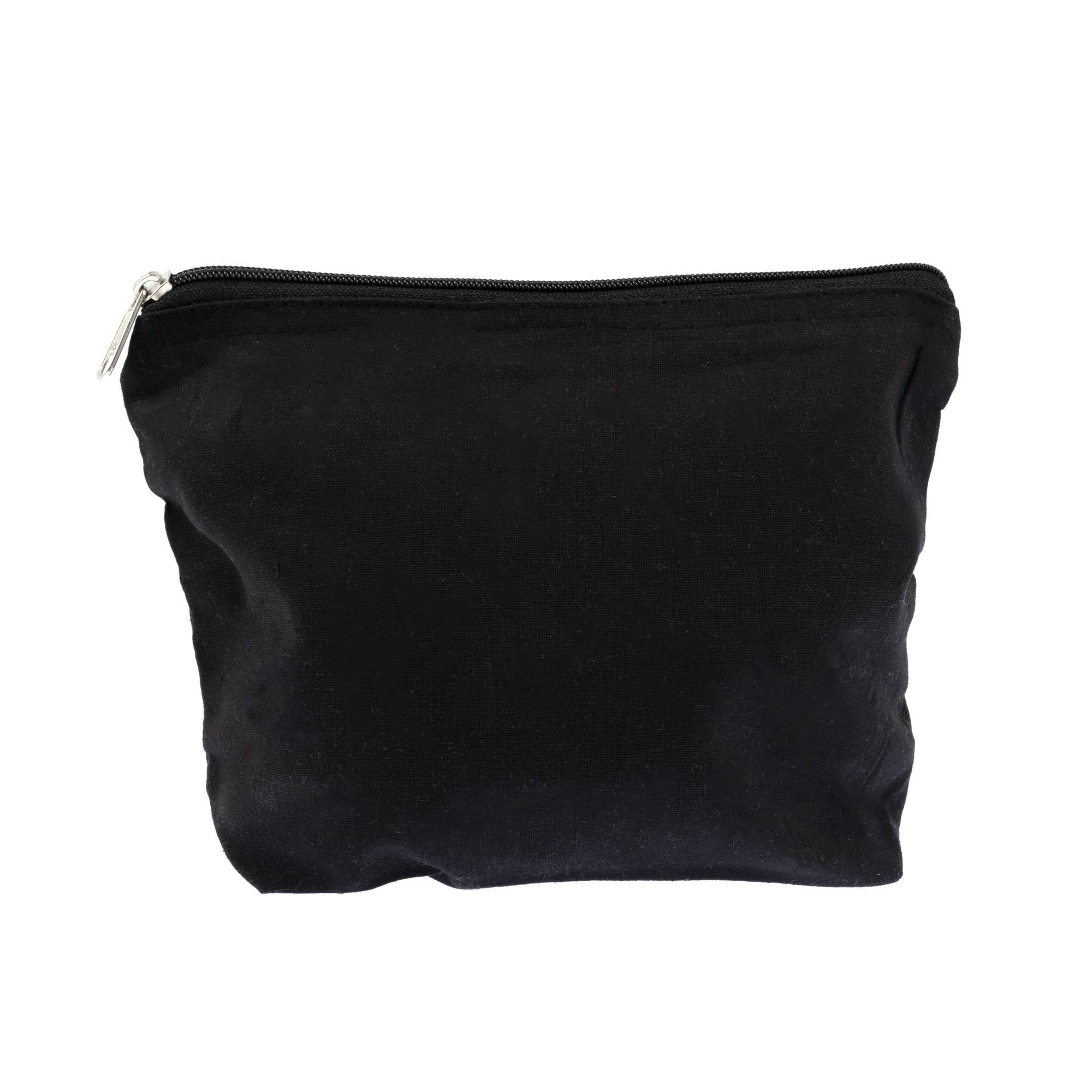 Black Cotton Zip Pouch 24cm x 17cm | Hobbycraft