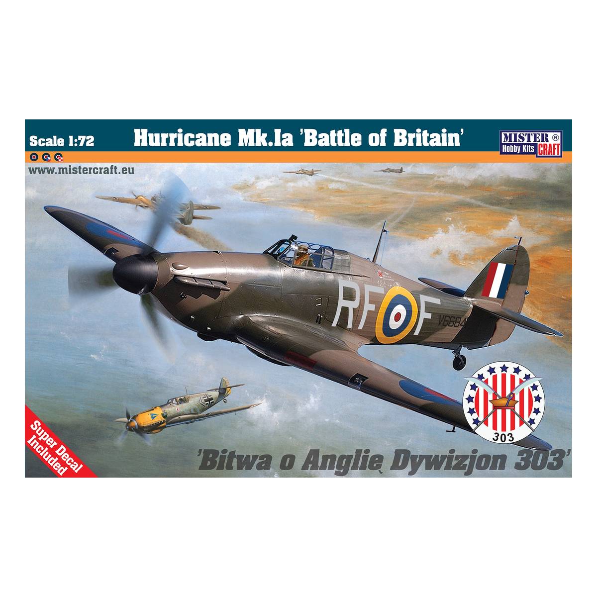 MisterCraft Hurricane Mk.1a Battle of Britain Model Kit 1:72 | Hobbycraft