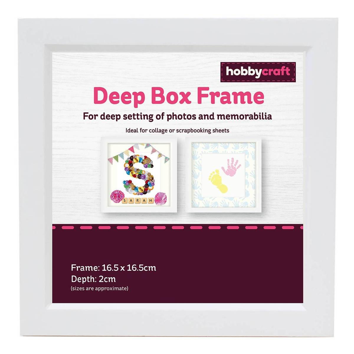 White Deep Box Frame 15cm x 15cm | Hobbycraft