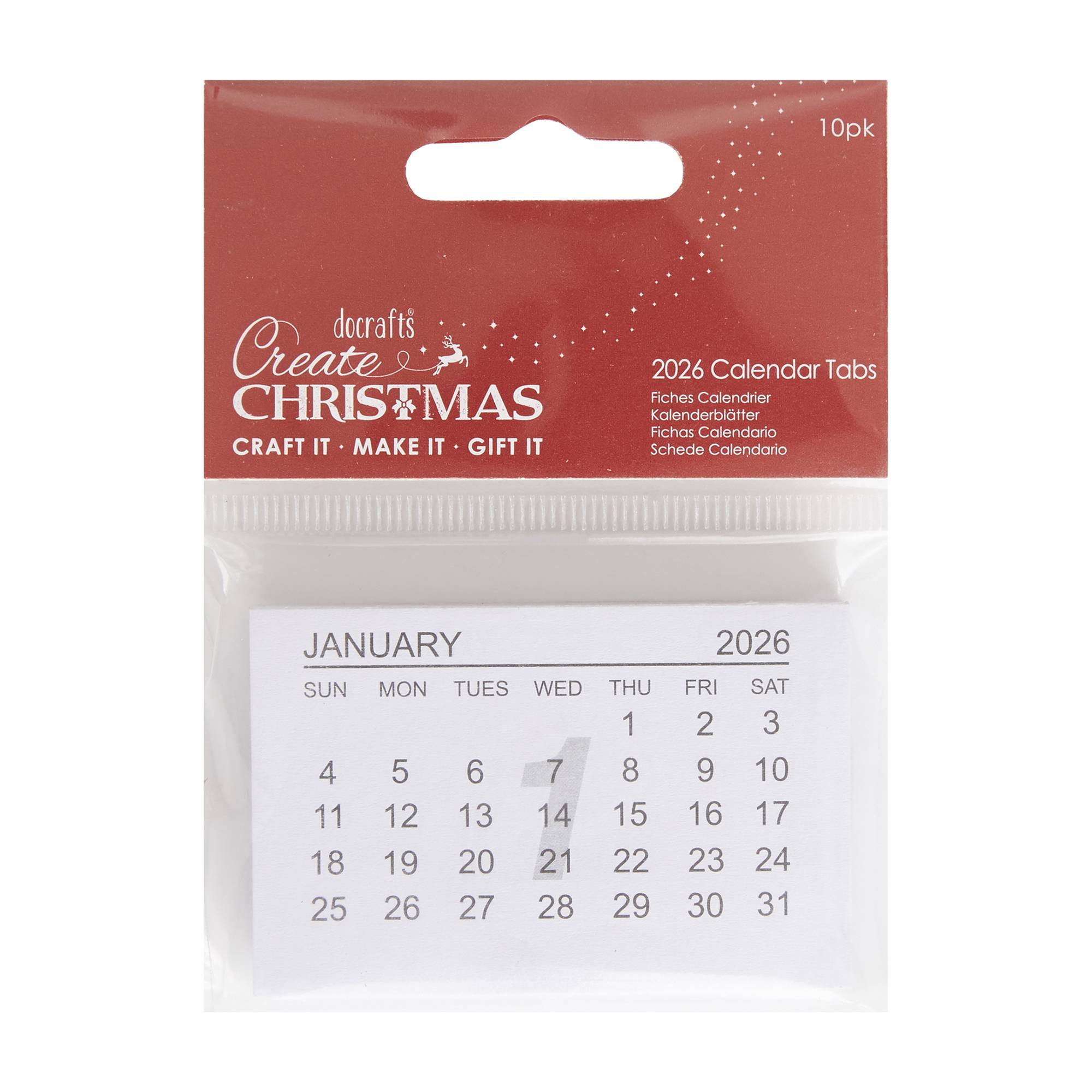 2026 Calendar Tabs 10 Pack | Hobbycraft